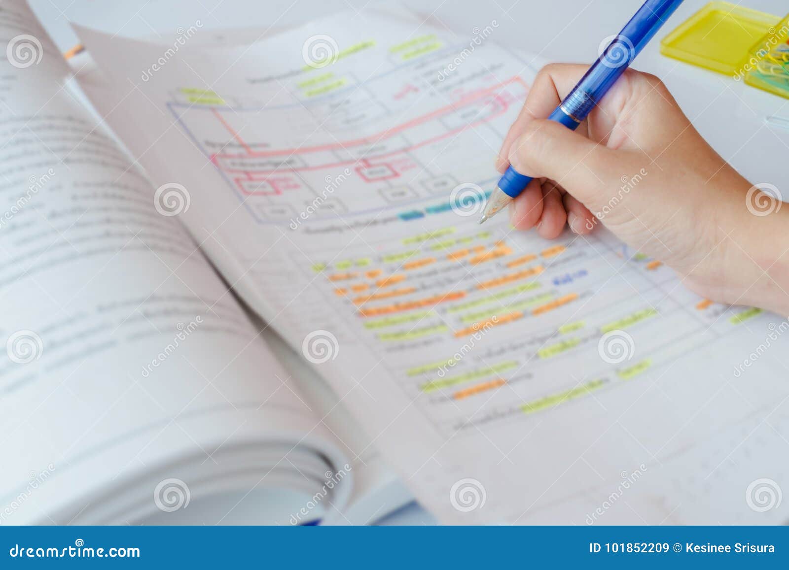 Tutorial Document Sheet and Book for an Examination Stock Image - Image ...