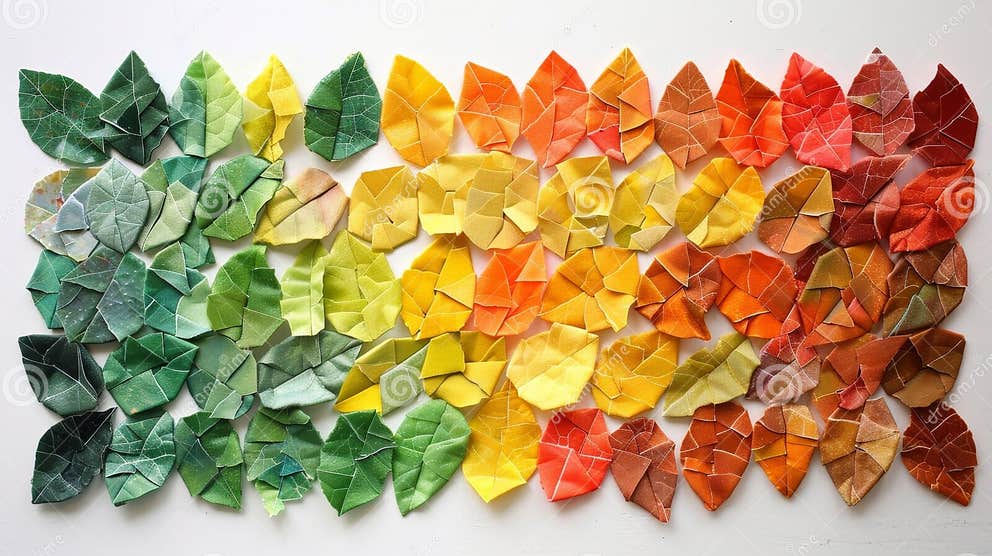 A Tutorial on How To Make Leaf Imprint Mosaic Art Using Small Pieces of ...