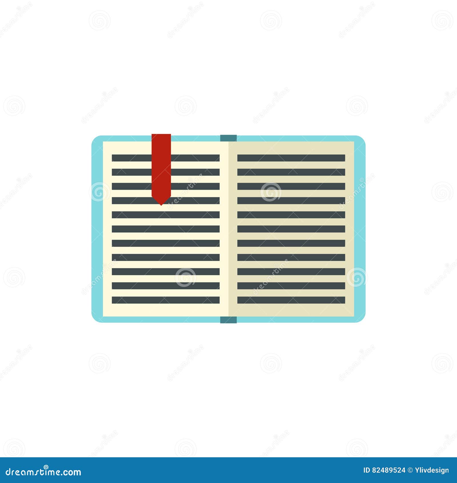 Tutorial icon, flat style stock vector. Illustration of dictionary ...