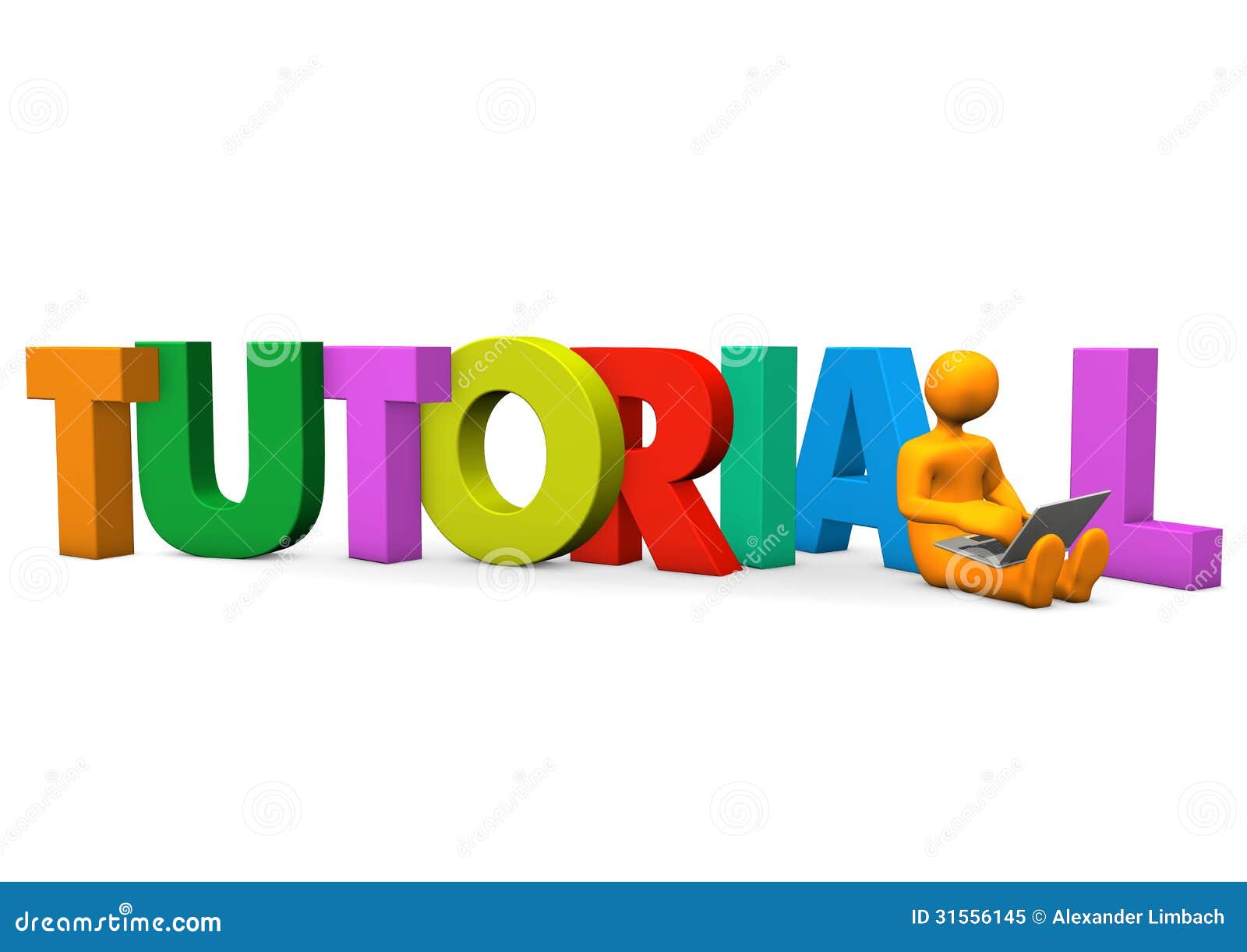 Tutorial Manikin Laptop stock illustration. Illustration of tutorial ...