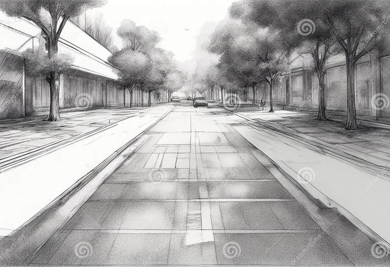 Tutorial One Drawing Point Perspective Lesson 1 Vignetting Line ...
