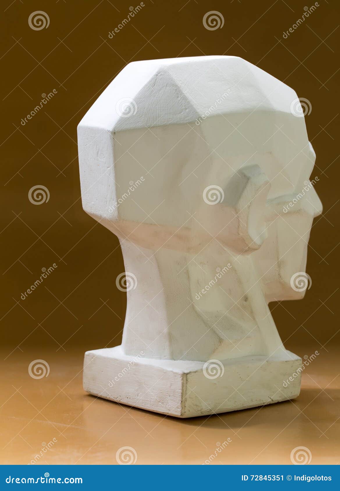 Tutorial Primitive Plaster Head Model. Stock Image - Image of eyebrow ...