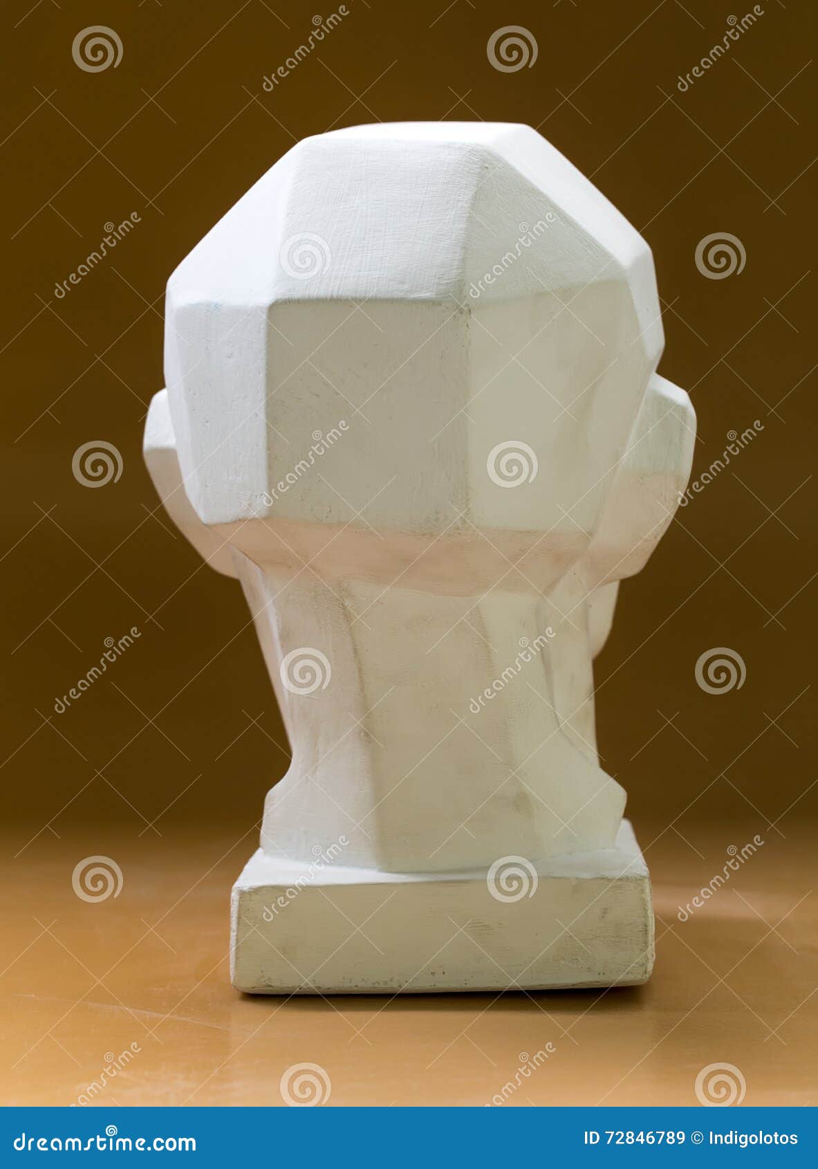 Tutorial Primitive Plaster Head Model. Stock Image - Image of primitive ...