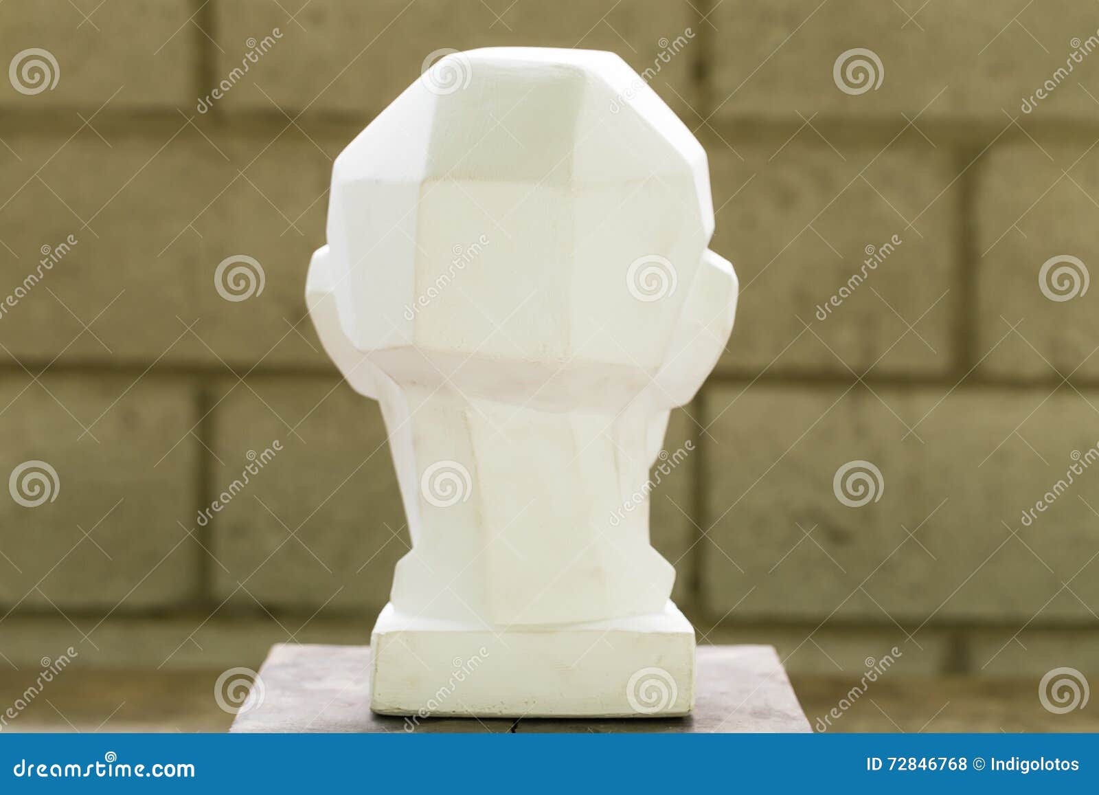 Tutorial Primitive Plaster Head Model. Stock Photo - Image of craft ...