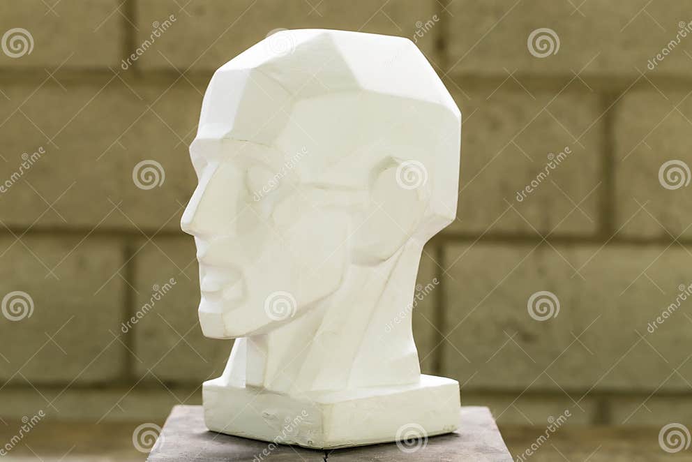 Tutorial Primitive Plaster Head Model. Stock Photo - Image of ...