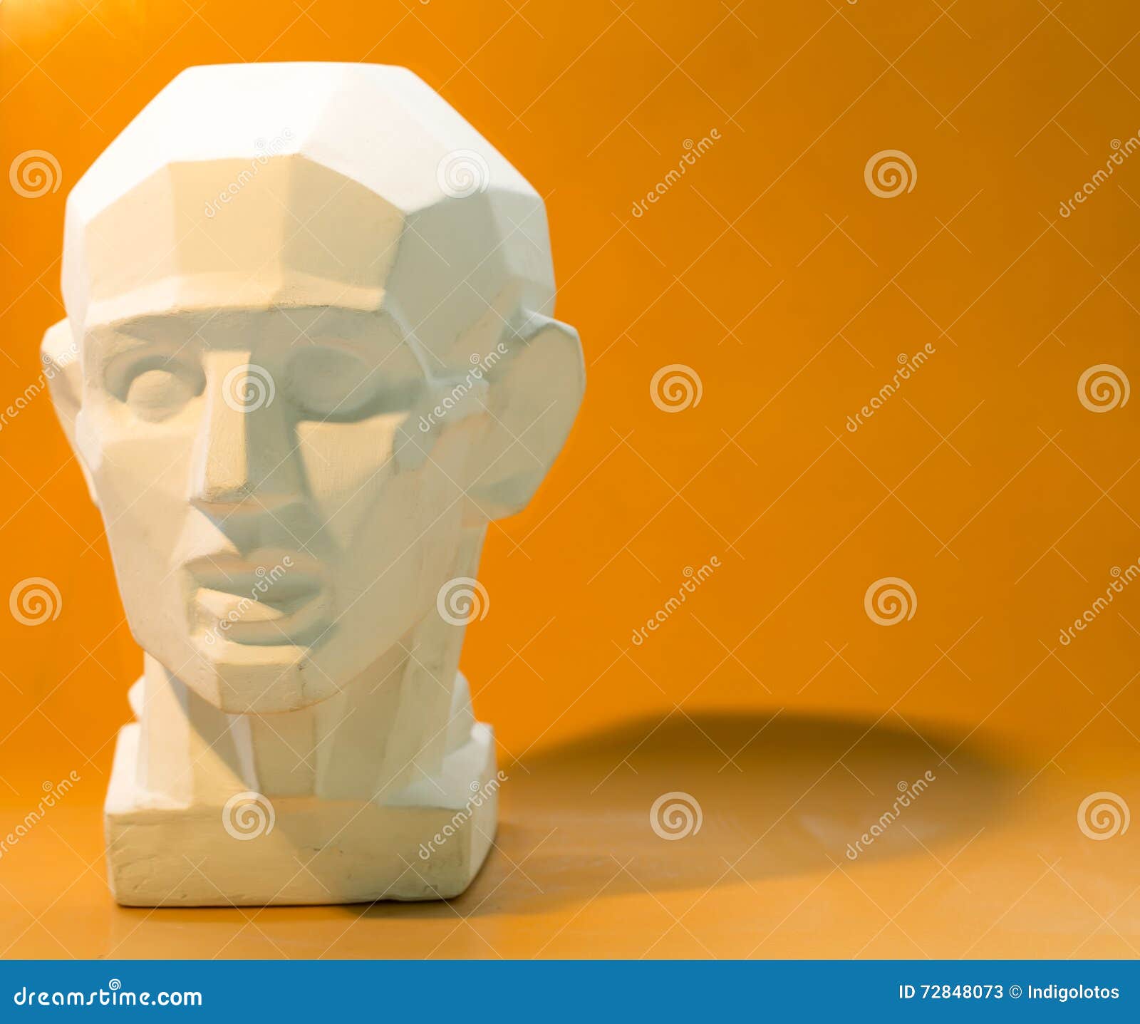 Tutorial Primitive Plaster Head Model. Stock Image - Image of eyebrow ...
