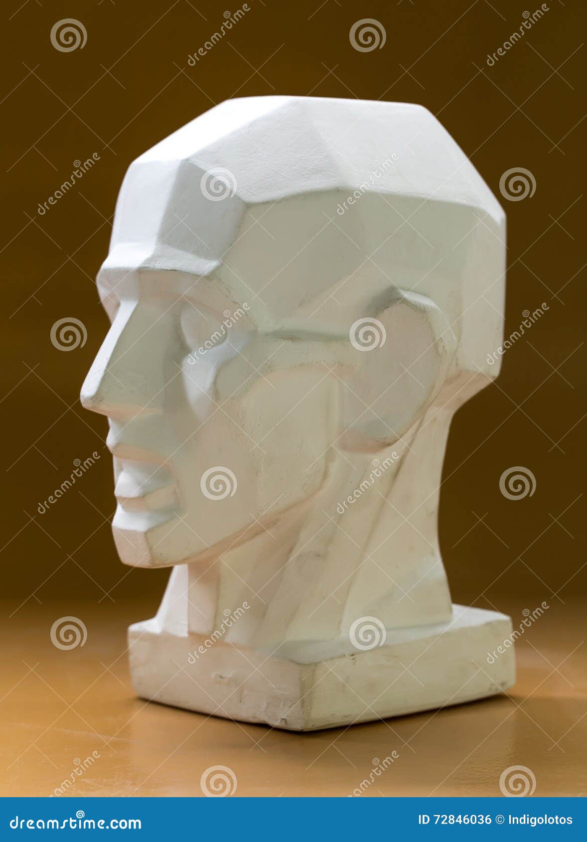 Tutorial Primitive Plaster Head Model. Stock Photo - Image of gypsum ...