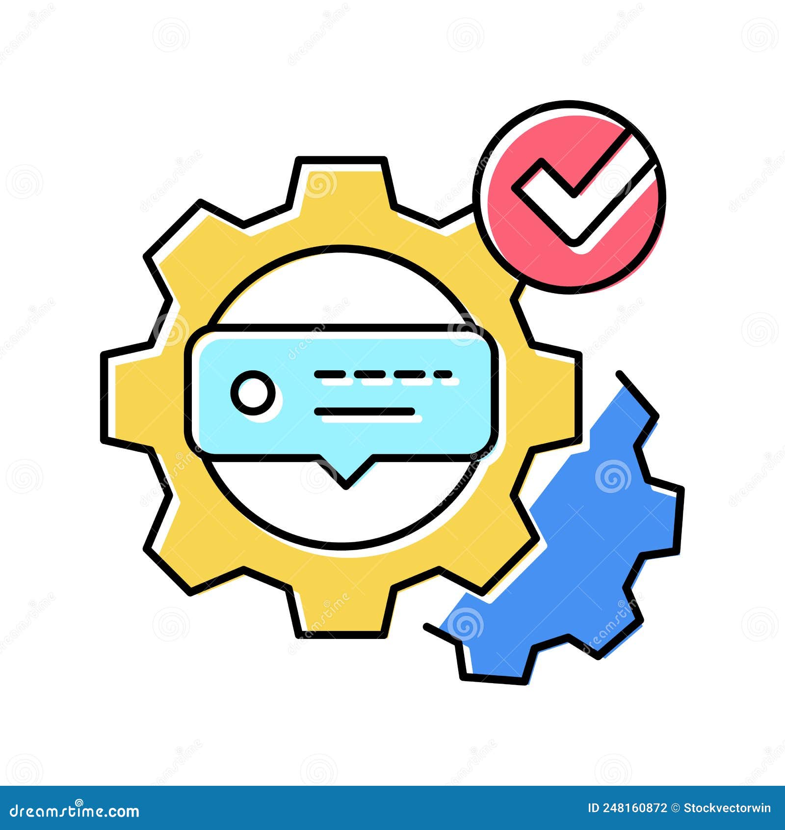 Tutorial Processing Color Icon Vector Illustration Stock Vector ...