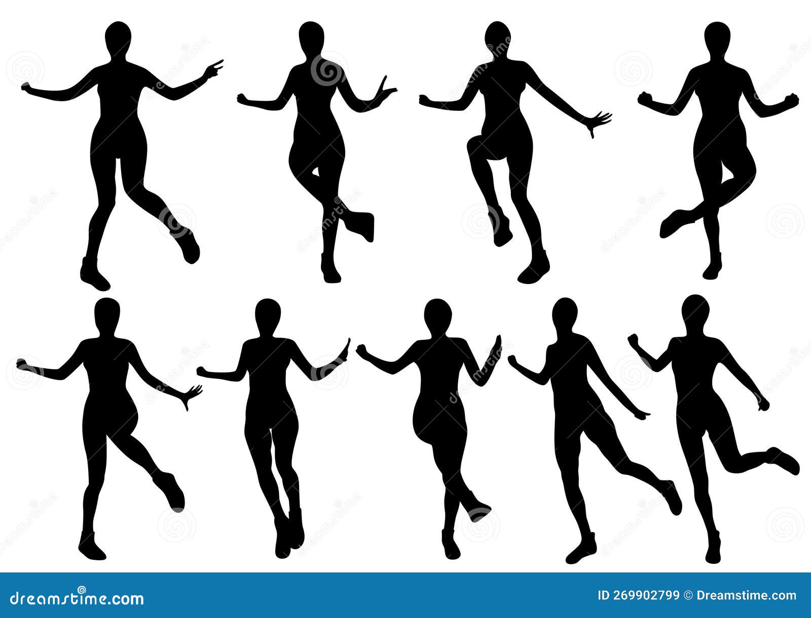 Shuffle Dance Silhouettes Stock Photography | CartoonDealer.com #270127448