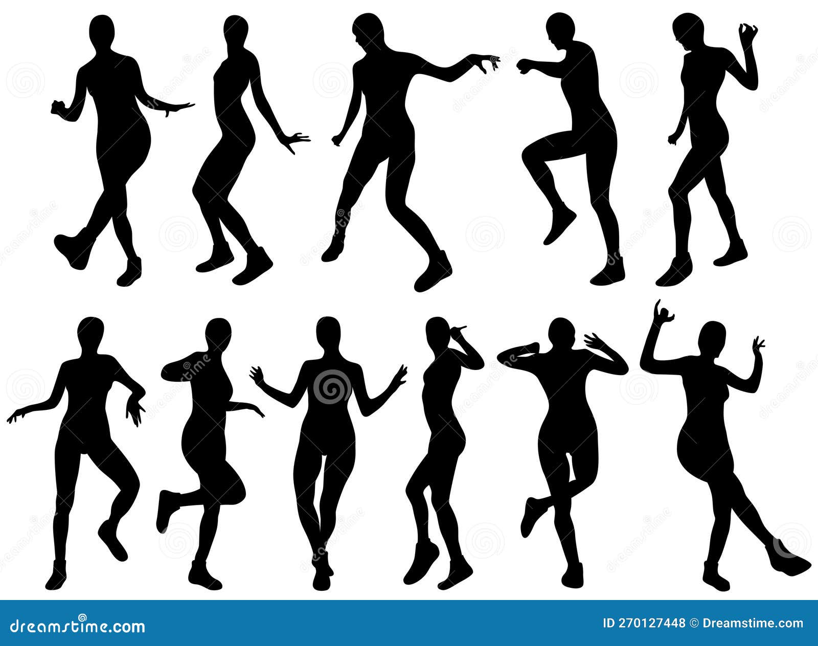 Shuffle Dance Silhouettes Stock Photography | CartoonDealer.com #270127448