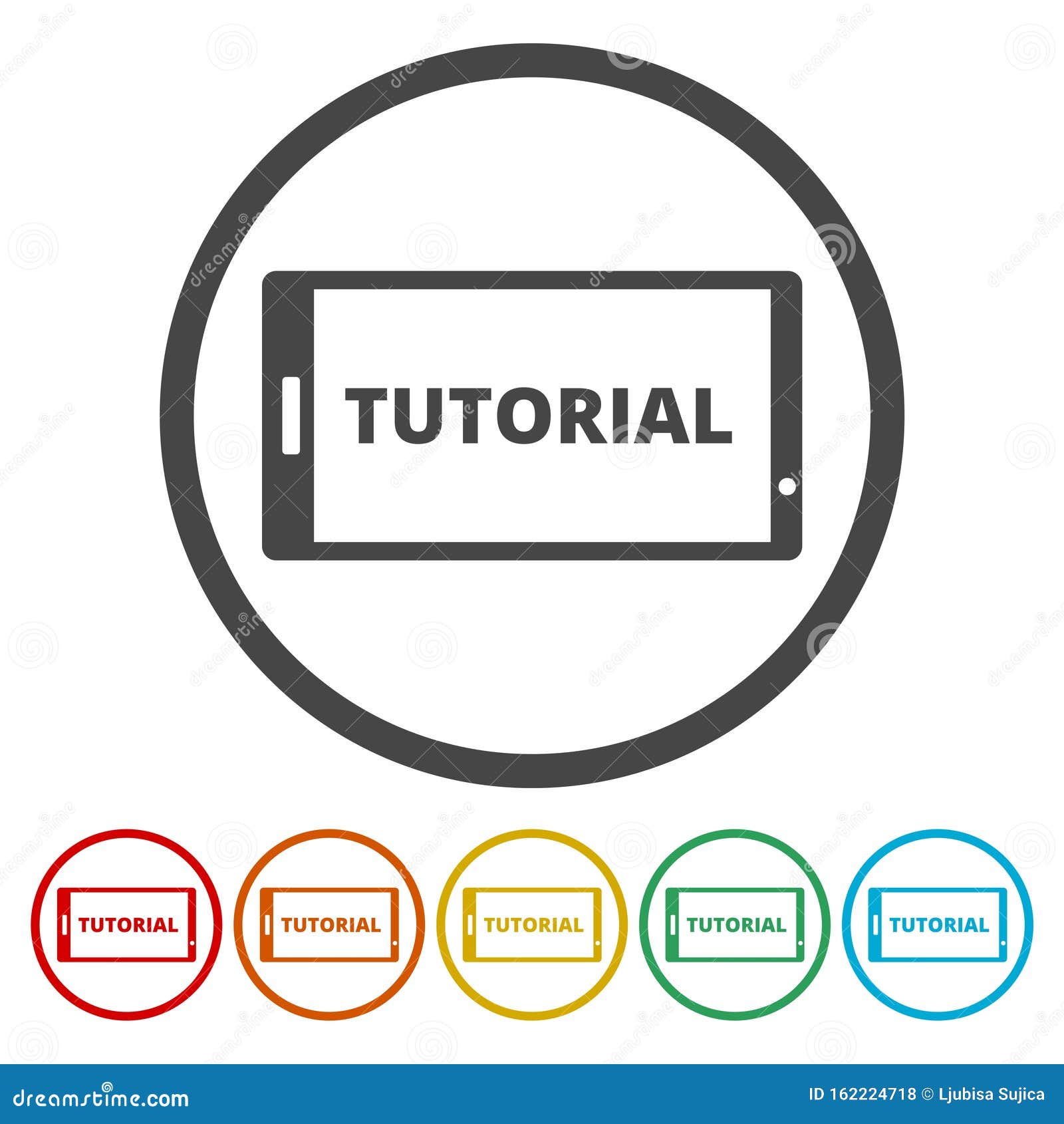 Tutorial-Symbol vektor abbildung. Illustration von staffelung - 162224718
