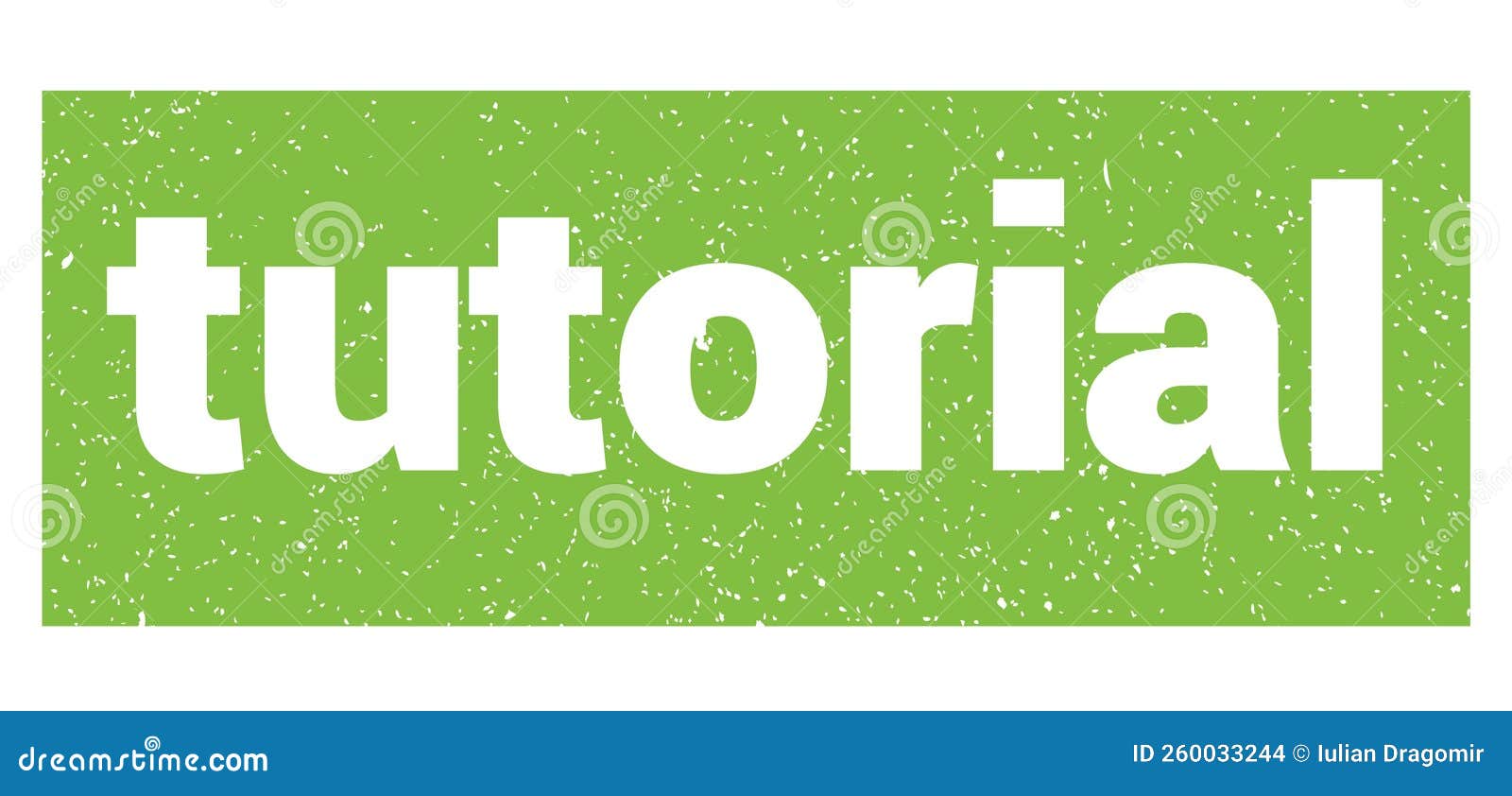 Tutorial Text Written on Green Stamp Sign Stock Illustration ...