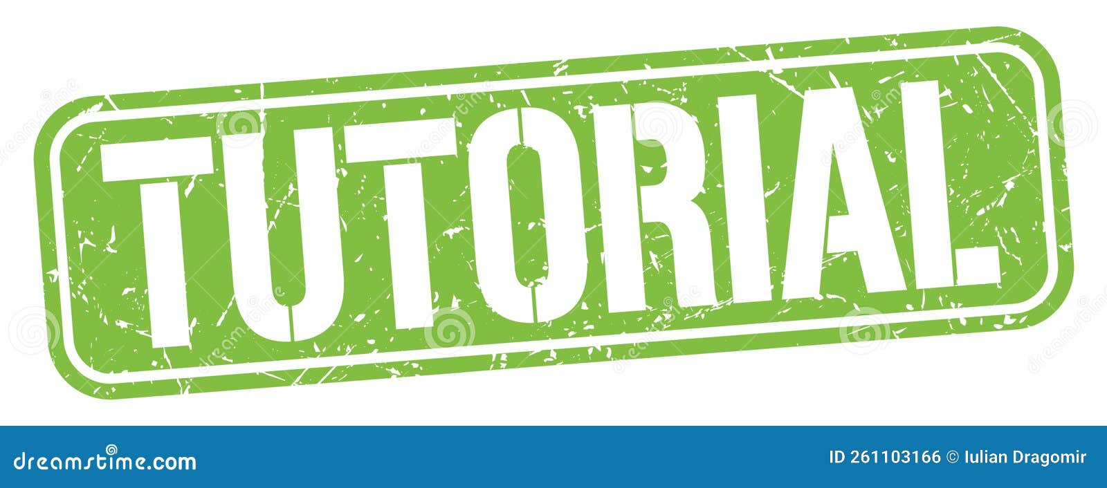 TUTORIAL Text Written on Green Stamp Sign Stock Illustration ...