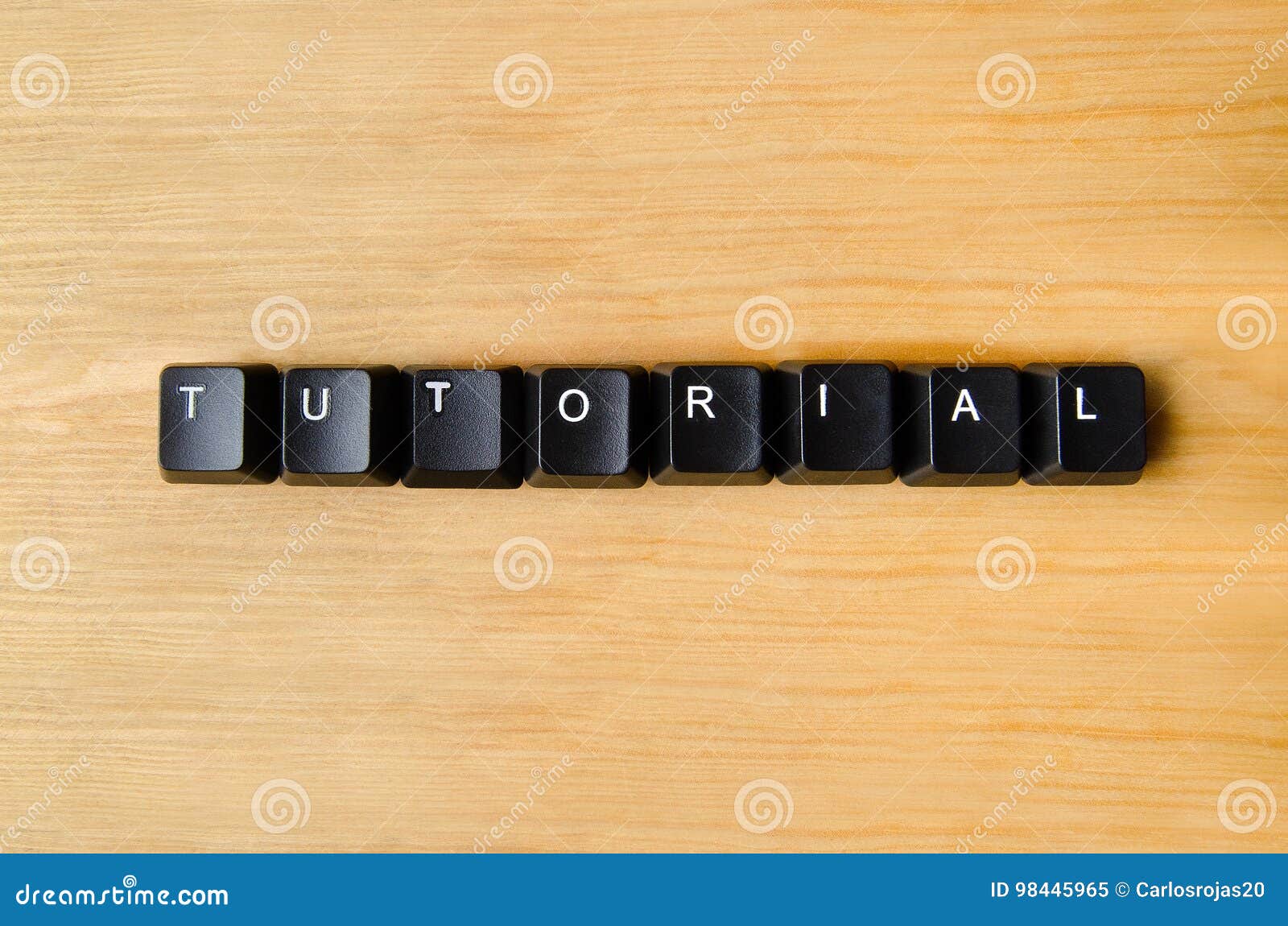 Tutorial word stock image. Image of quote, wood, idea - 98445965