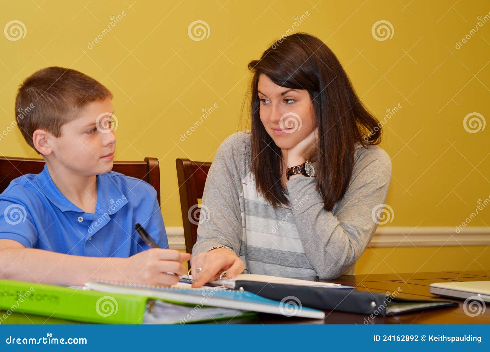 Tutoring stock photo. Image of home, test, teaching, girl - 24162892