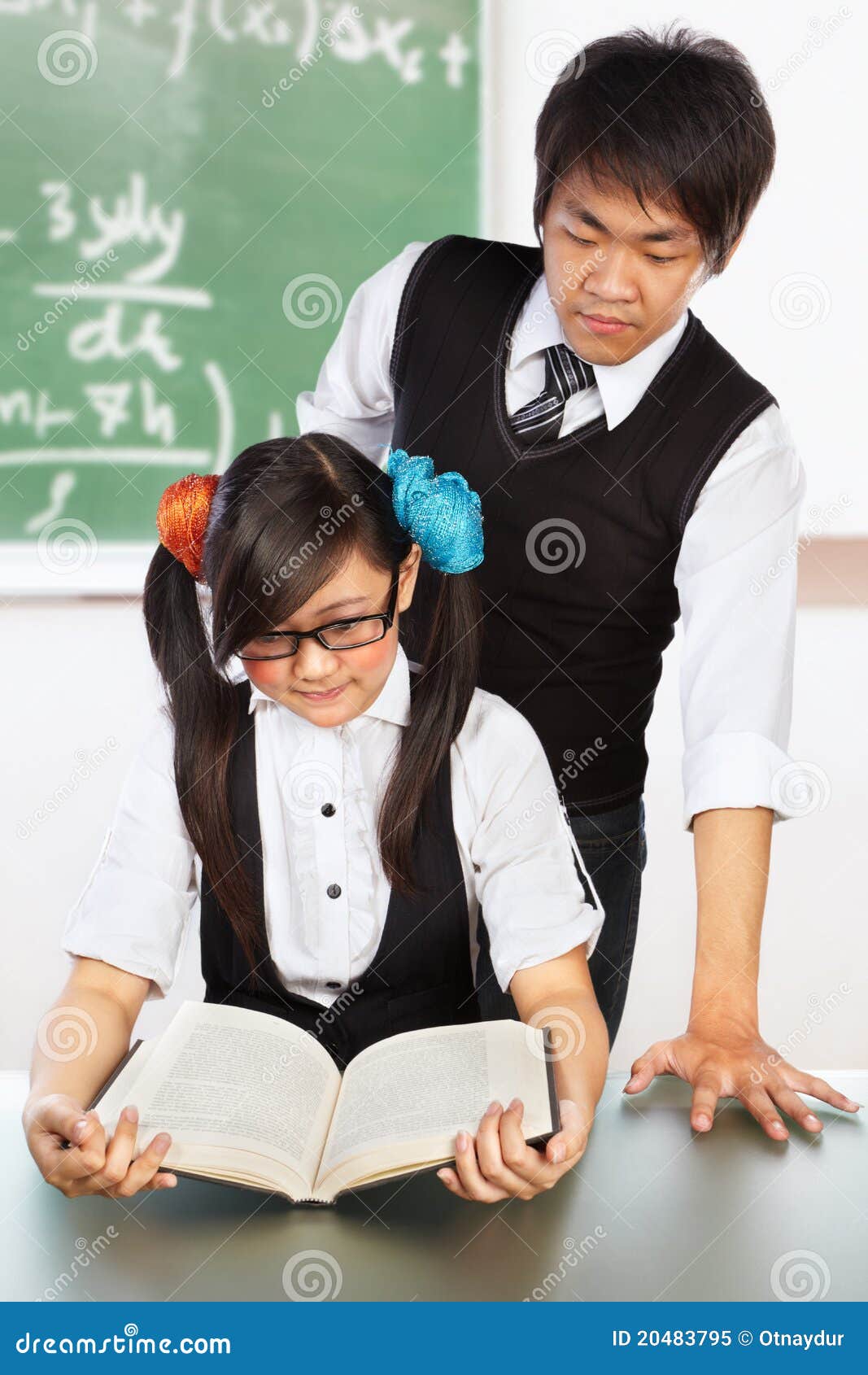 Tutoring nerd student stock image. Image of girl, young - 20483795
