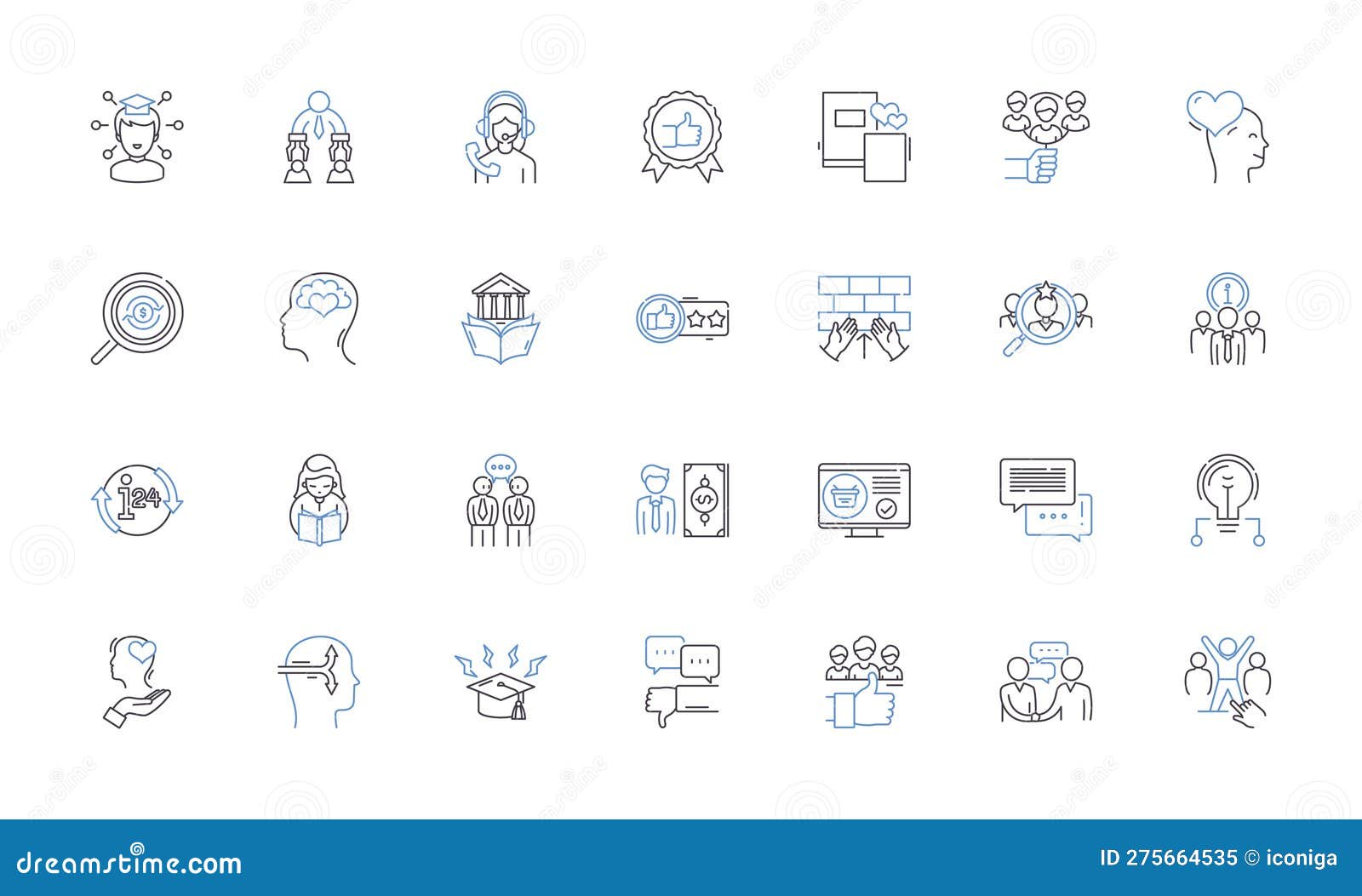 Tutoring Profession Line Icons Collection. Education, Learning ...