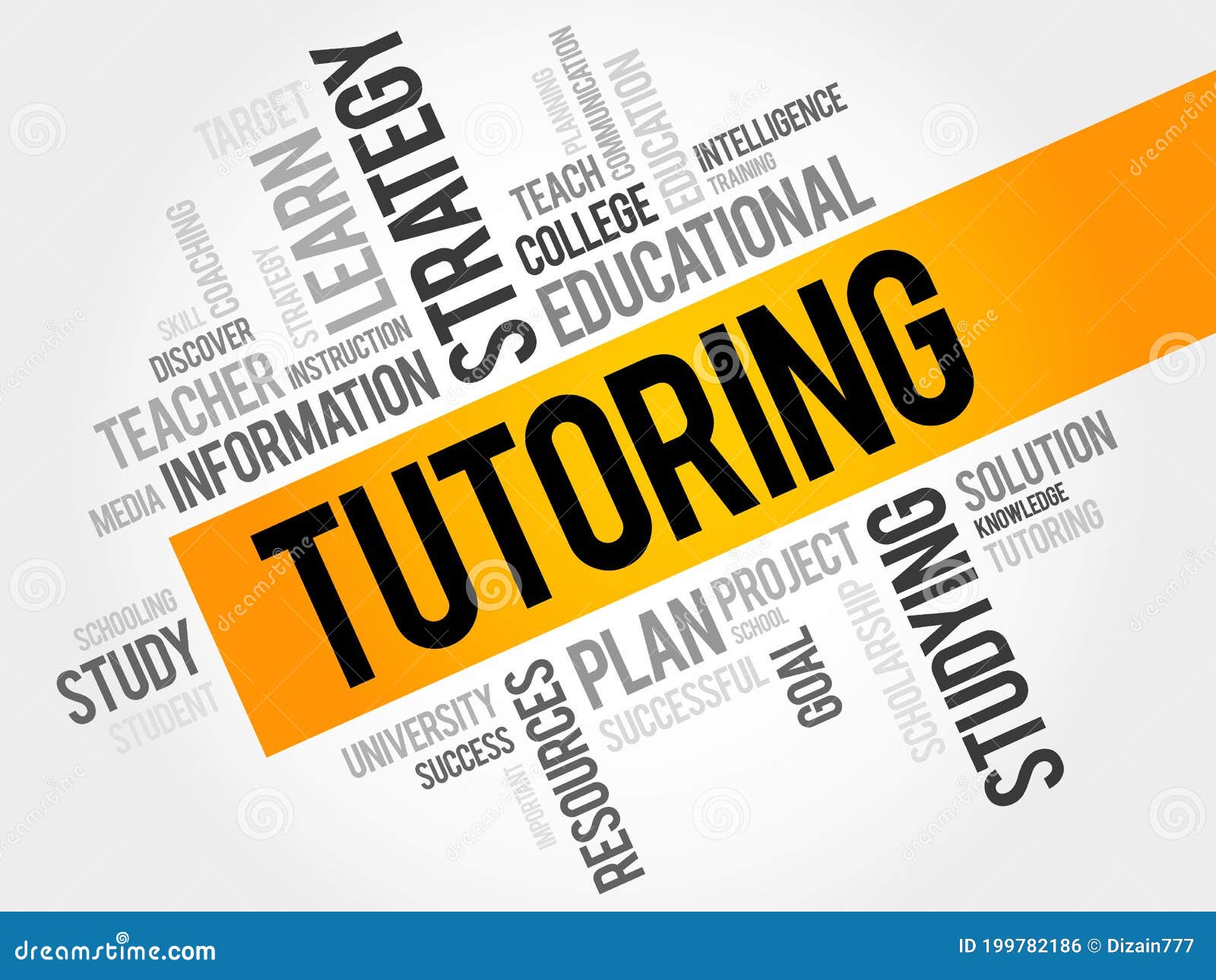 TUTORING Word Cloud Background Stock Illustration - Illustration of ...