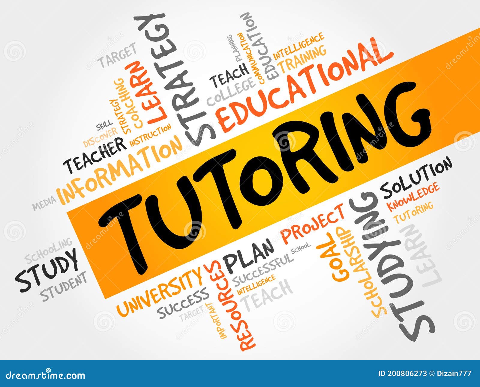 TUTORING word cloud stock illustration. Illustration of indoctrination ...