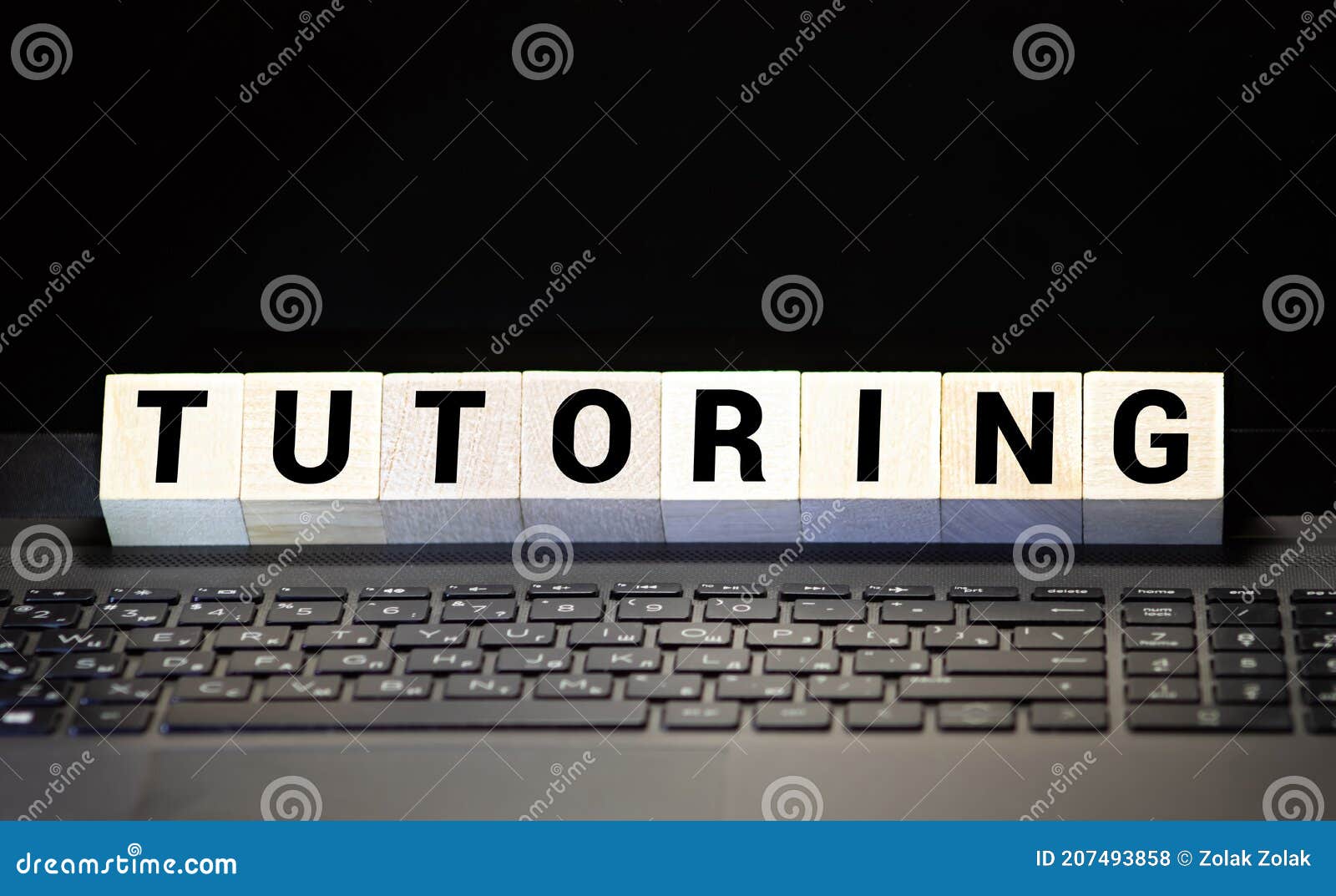 TUTORING Word Made with Building Blocks Stock Photo - Image of teach ...