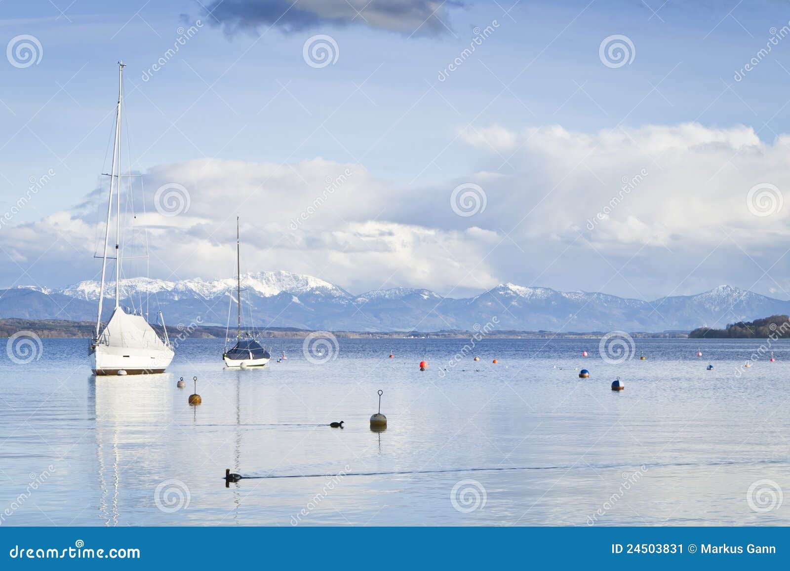 Tutzing at Starnberg Lake stock image. Image of evening - 24503831
