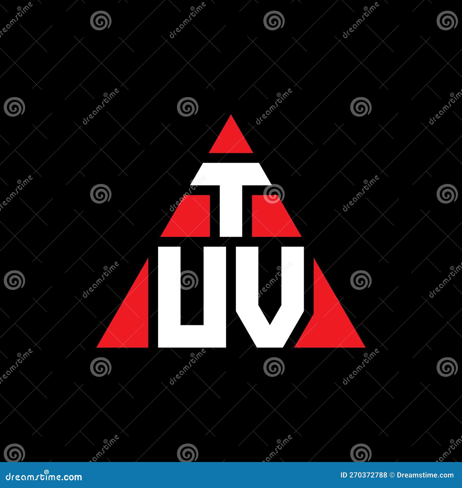 TUV Triangle Letter Logo Design with Triangle Shape. TUV Triangle Logo ...