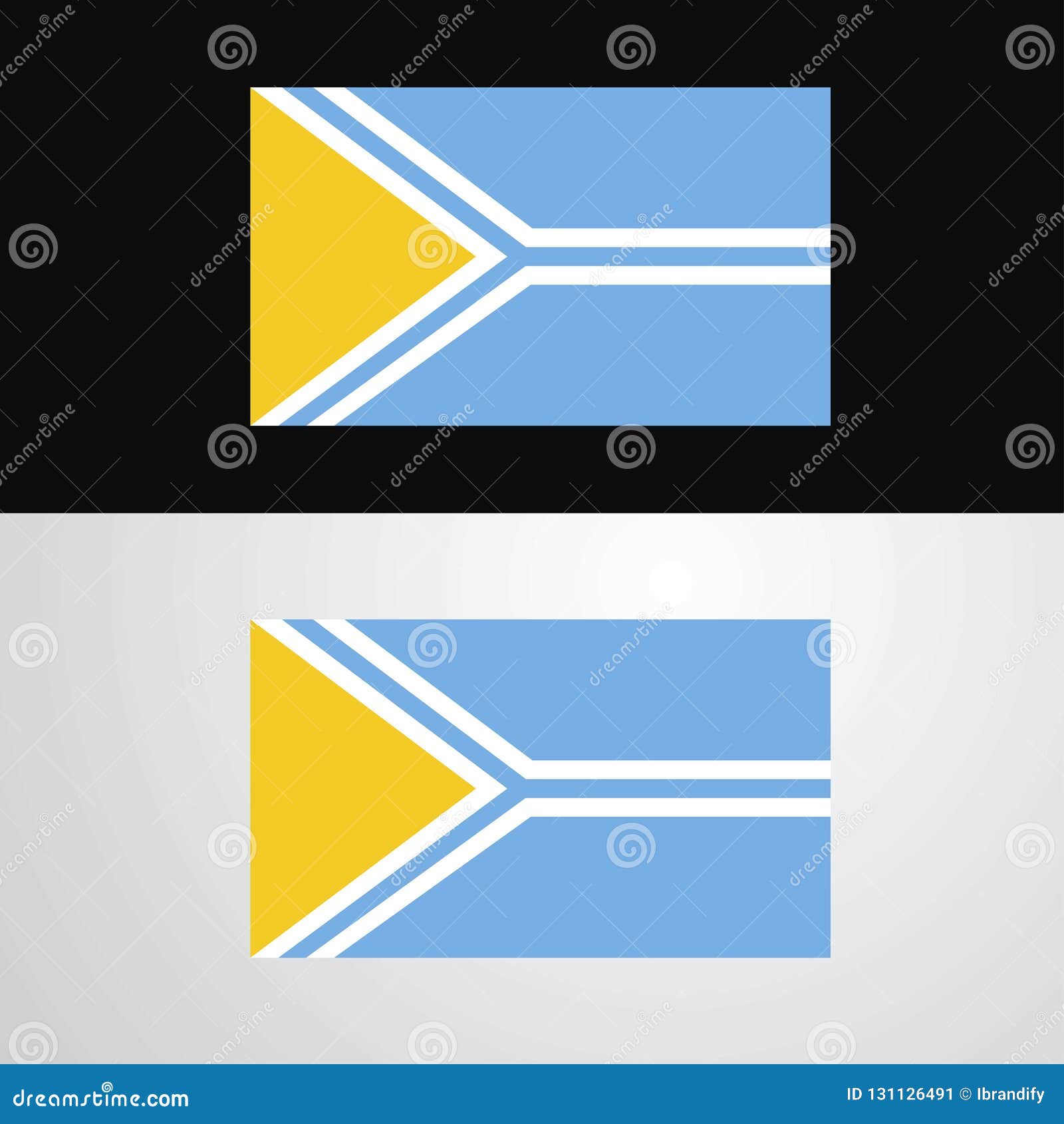 Tuva Flag banner design stock vector. Illustration of shape - 131126491