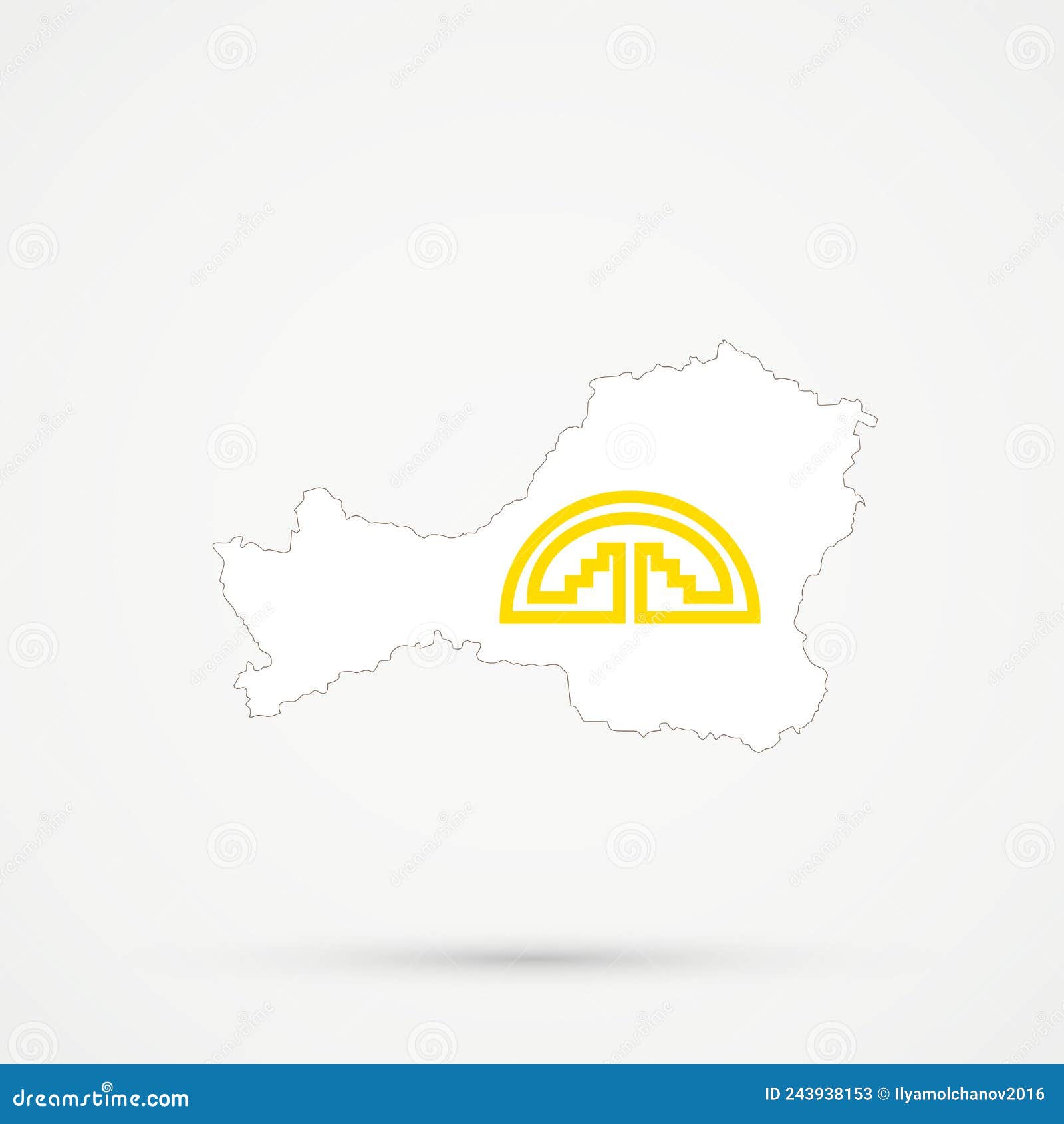 Tuva Republic Map in Andean Community Flag Colors, Editable Vector ...