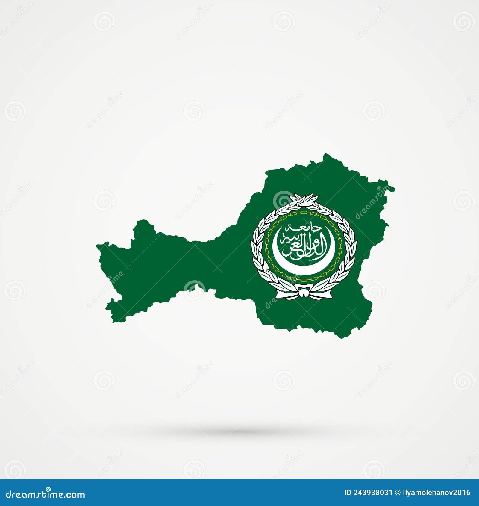 Tuva Republic Map in Arab League Flag Colors, Editable Vector Stock ...