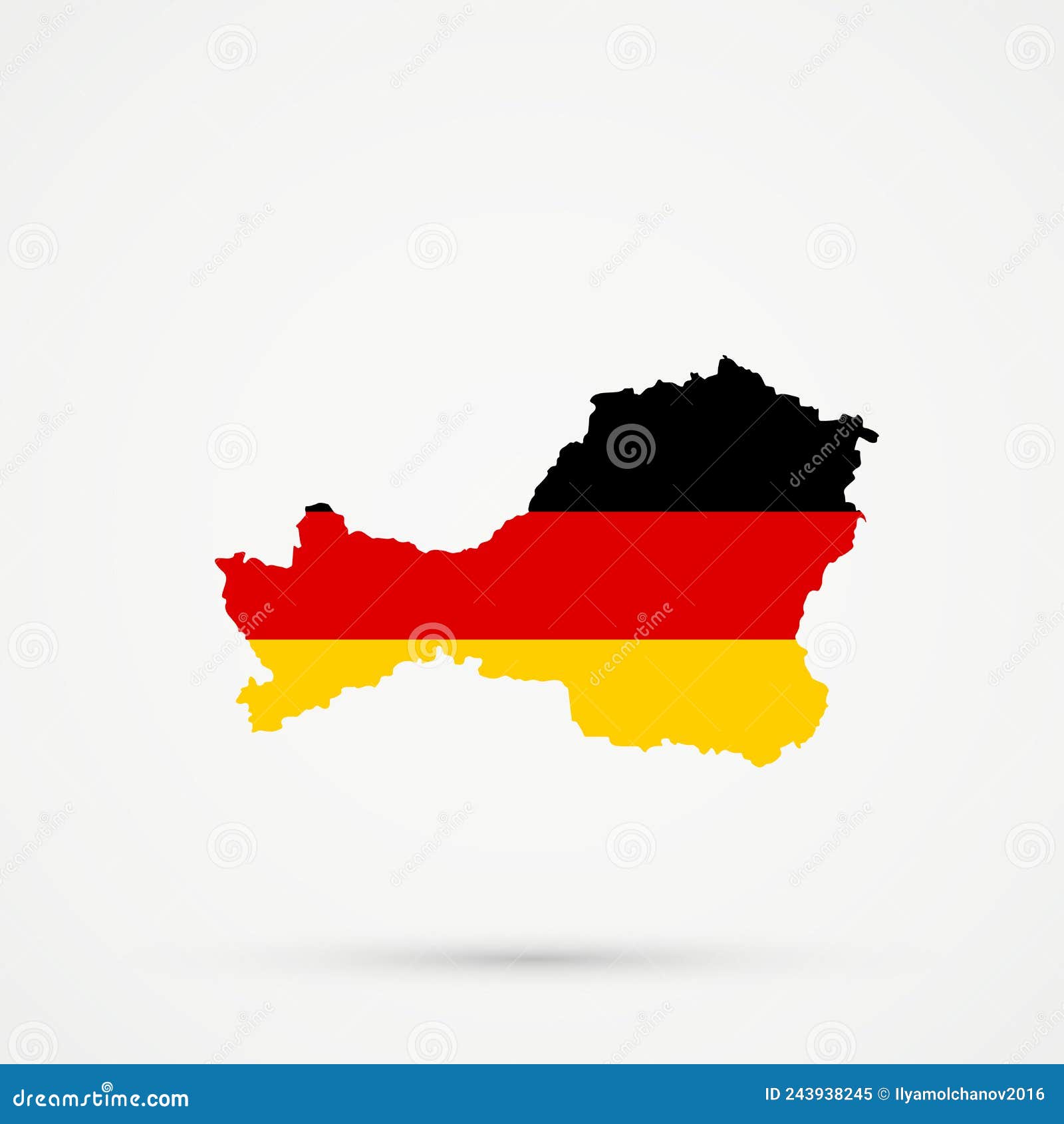 Tuva Republic Map in Germany Flag Colors, Editable Vector Stock ...