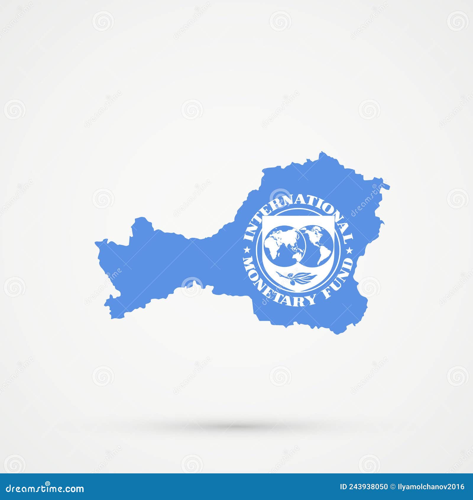 Tuva Republic Map in International Monetary Fund IMF Flag Colors ...