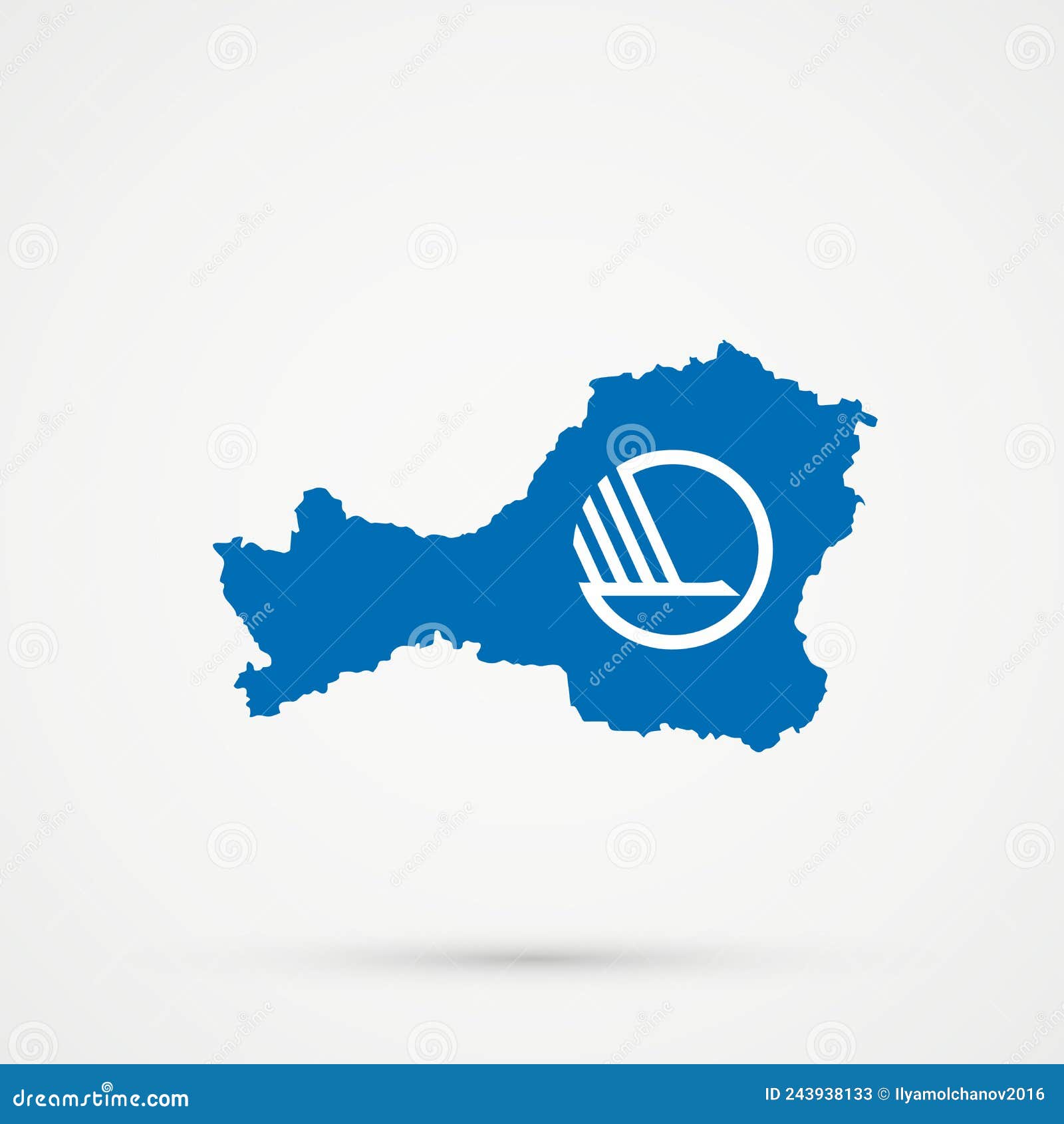 Tuva Republic Map in Nordic Council Flag Colors, Editable Vector ...