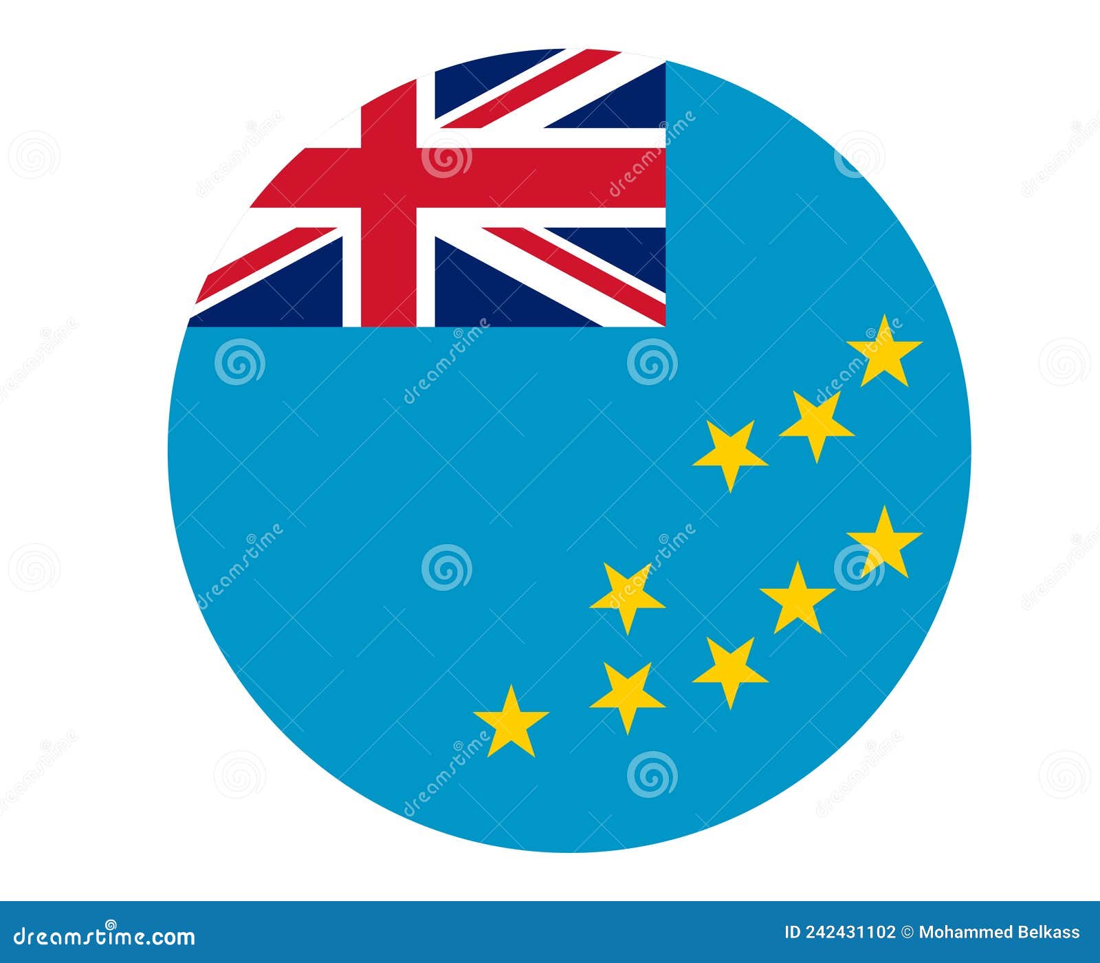 Tuvalu Flag National Oceania Emblem Icon Vector Stock Vector ...