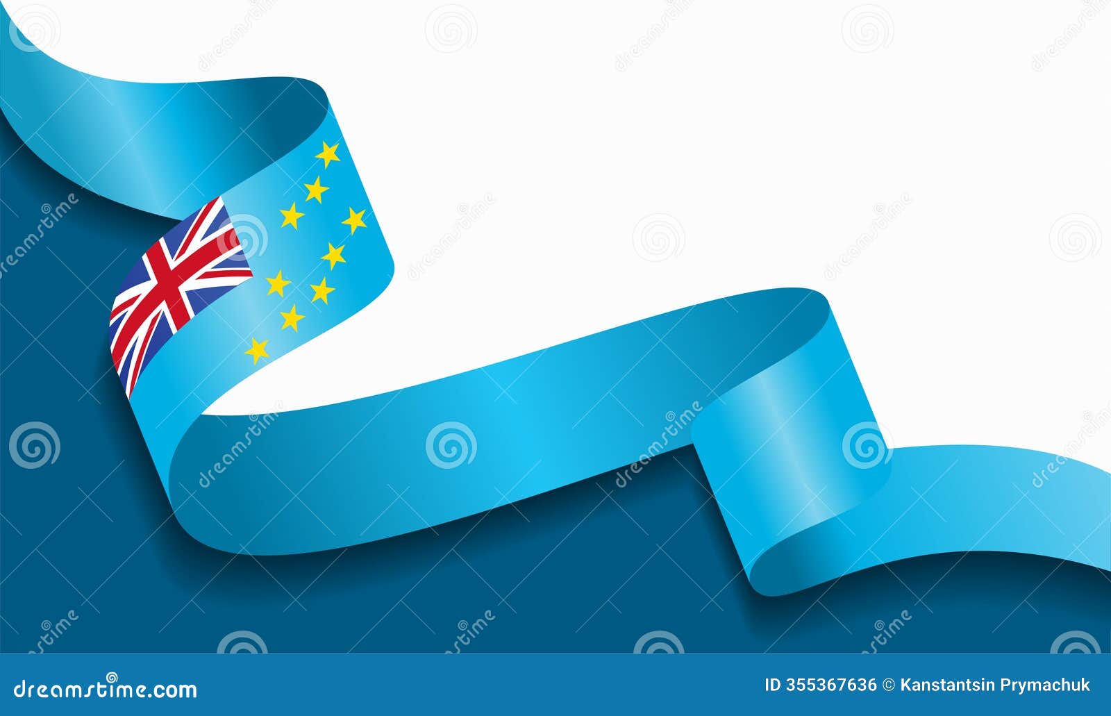 Tuvalu Flag-themed Abstract Design On A Banner. Abstract Background ...
