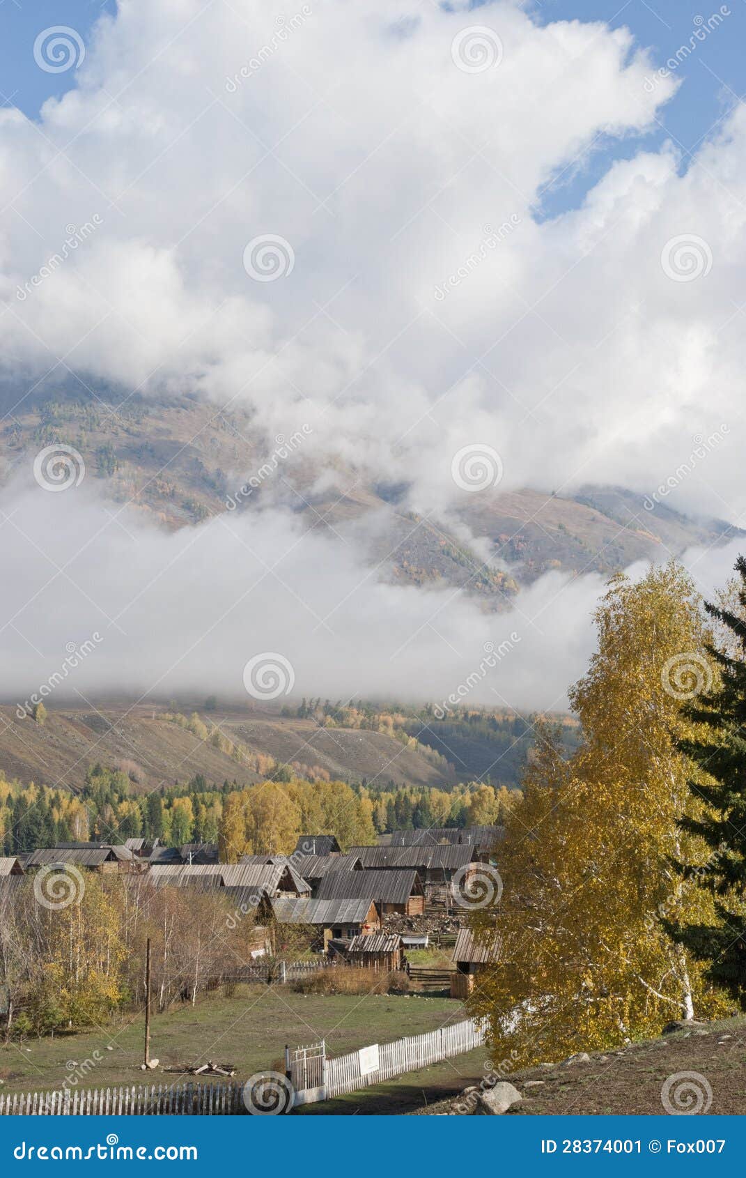 Tuwa people cabin stock image. Image of kanas, quiet - 28374001