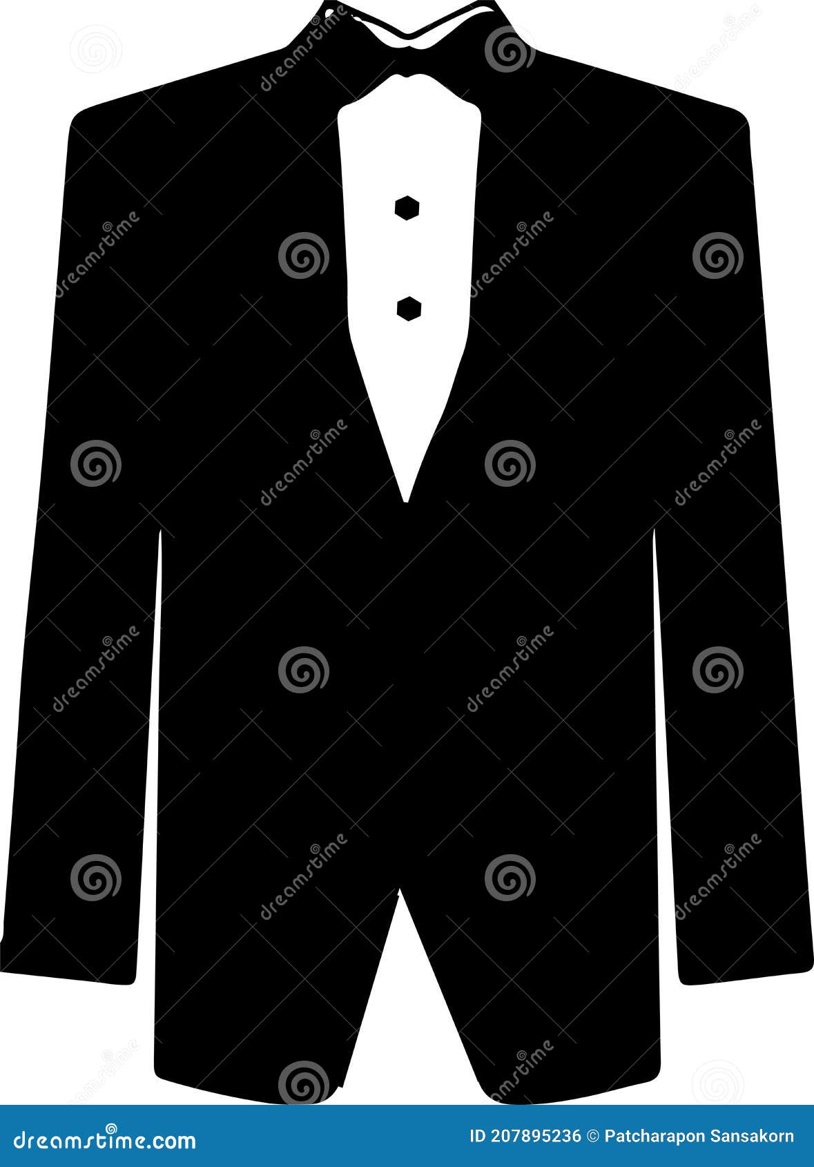 Tuxedo Icon Isolated on White Background Stock Vector - Illustration of ...