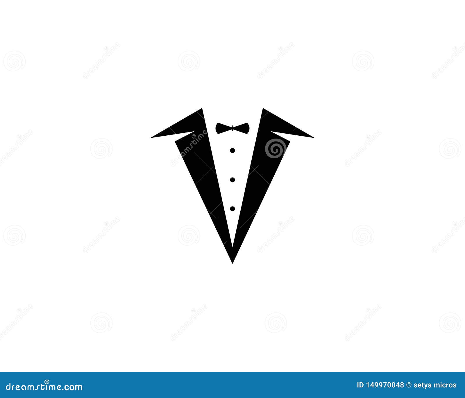 Tuxedo Logo Template Vector Icon Illustration Design Vector Stock ...