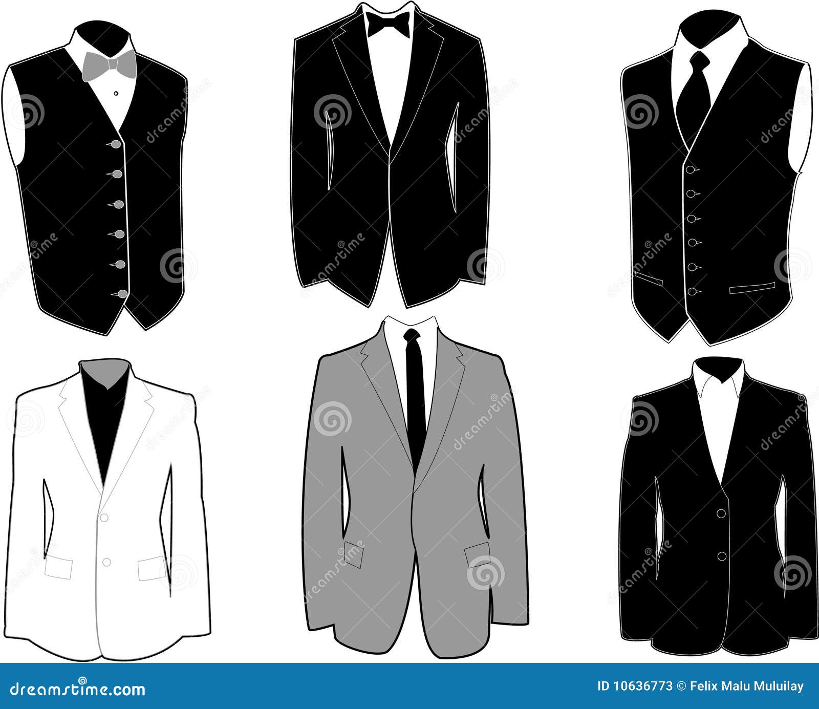 Tuxedo templates stock vector. Illustration of special - 10636773