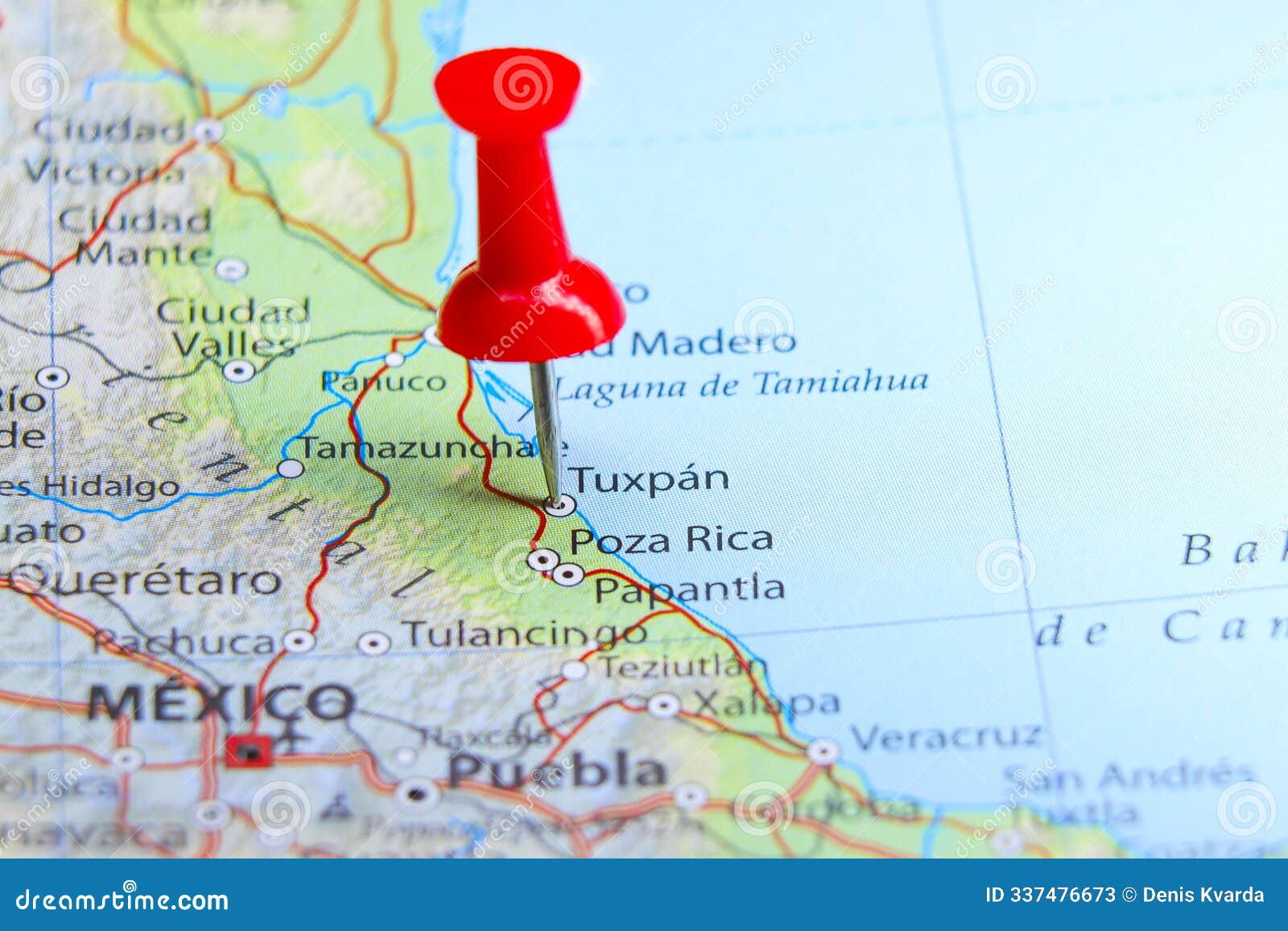 Tuxpan, Mexico pin on map stock image. Image of point - 337476673