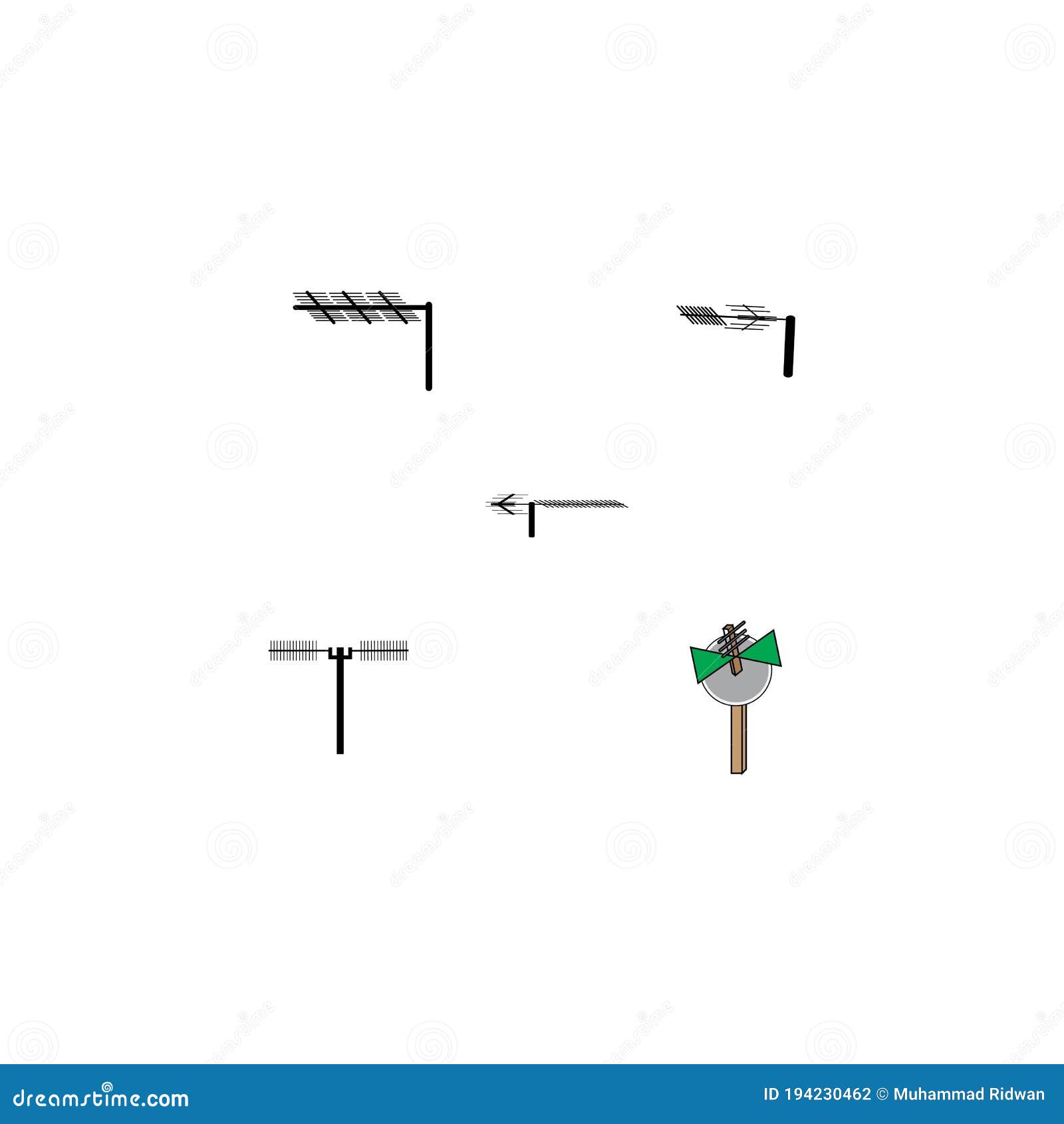 Tv antena vector stock vector. Illustration of isolated - 194230462