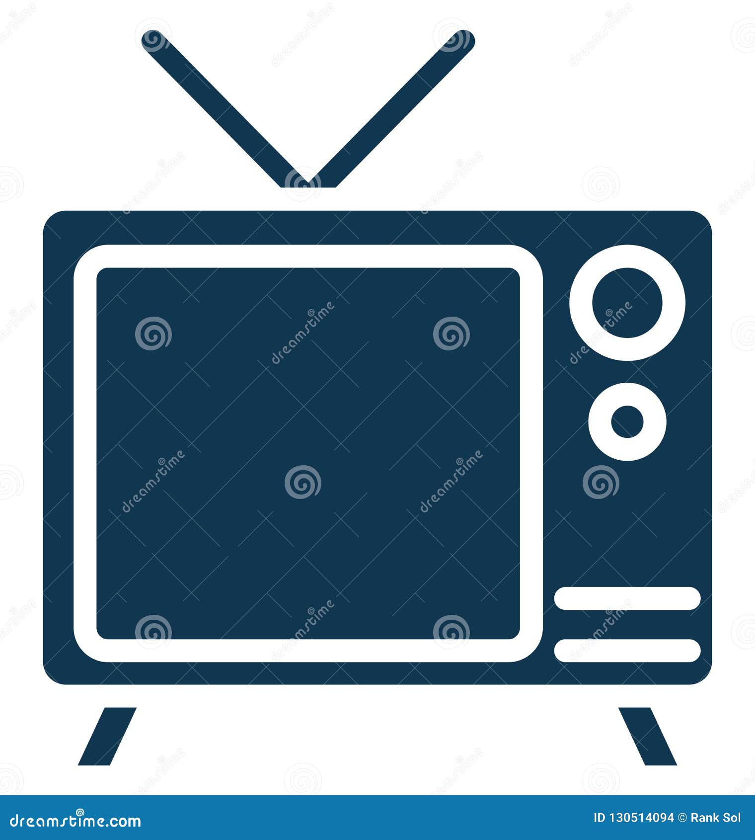 Tv Antenna, Electronics Isolated Vector Icon that Can Be Easily Edited ...