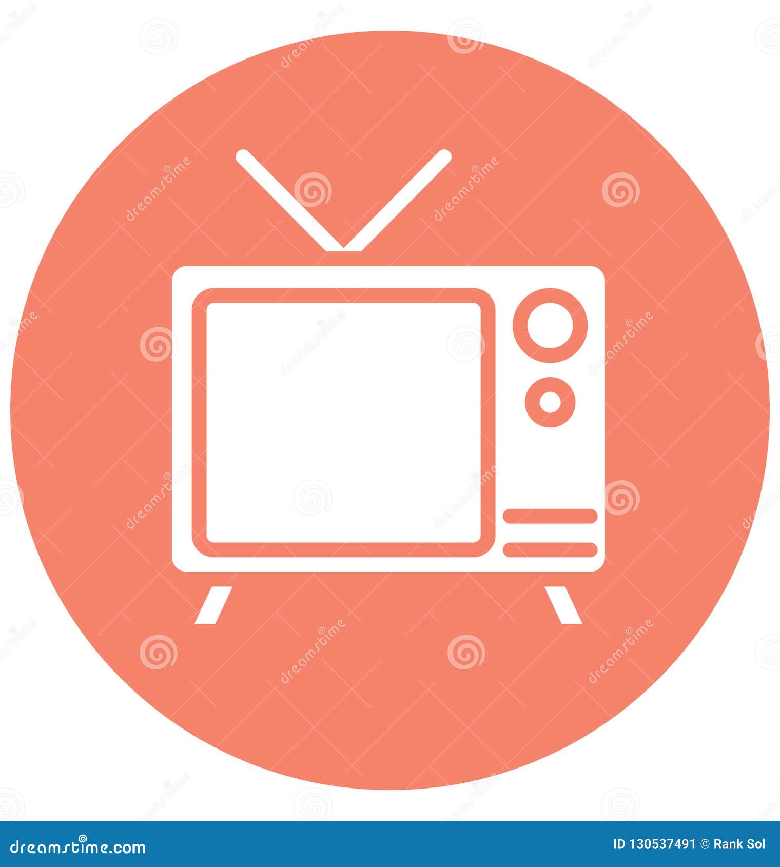 Tv Antenna, Electronics Isolated Vector Icon that Can Be Easily Edited ...