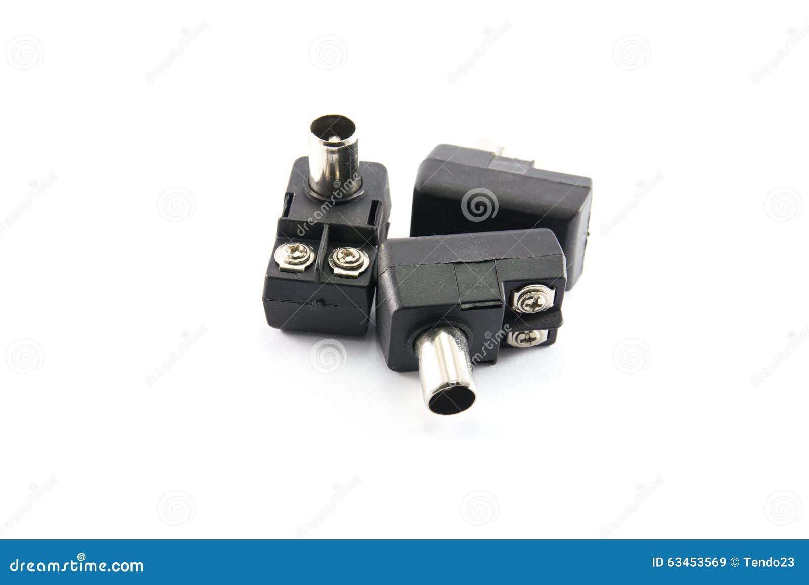 TV Antenna Plug Connector 9.5 Mm Stock Image - Image of radio ...