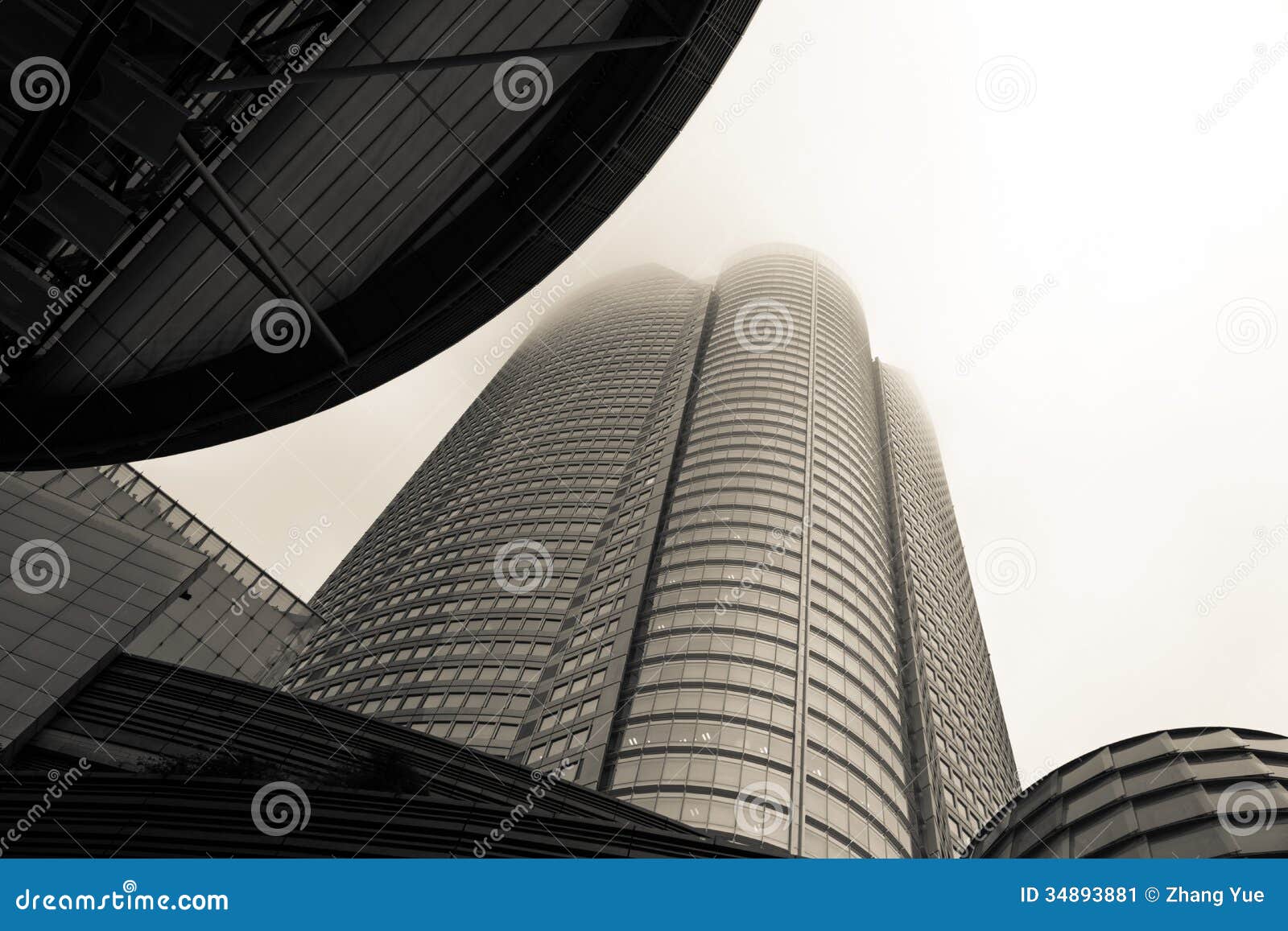 TV Asahi in the mist stock image. Image of spectacular - 34893881