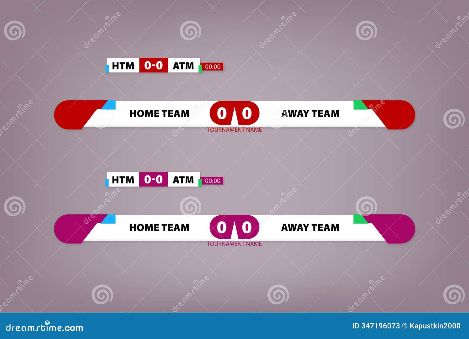 TV Banner Design for Sports Broadcasting Stock Vector - Illustration of ...