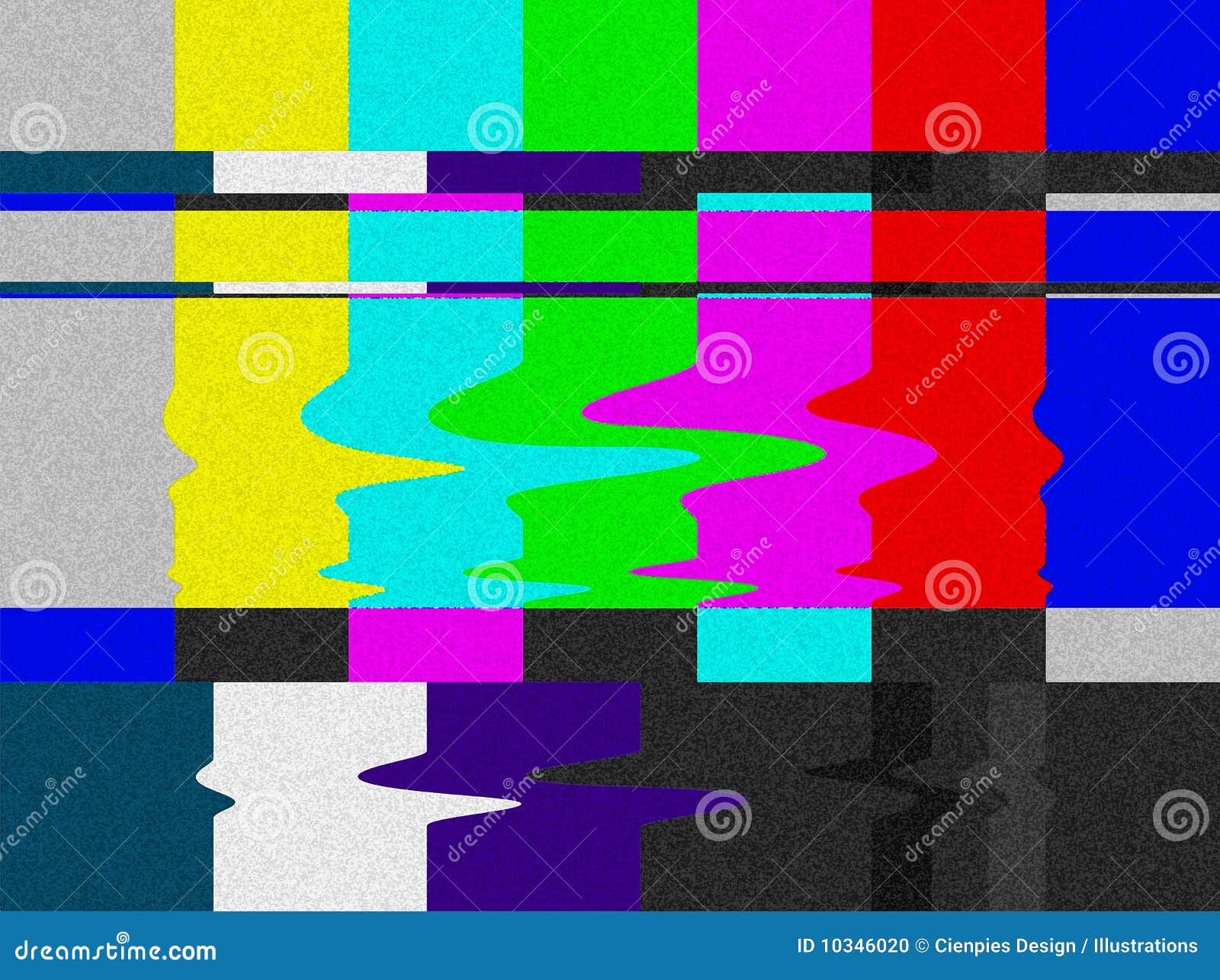 TV bars signal error. stock illustration. Illustration of lines - 10346020