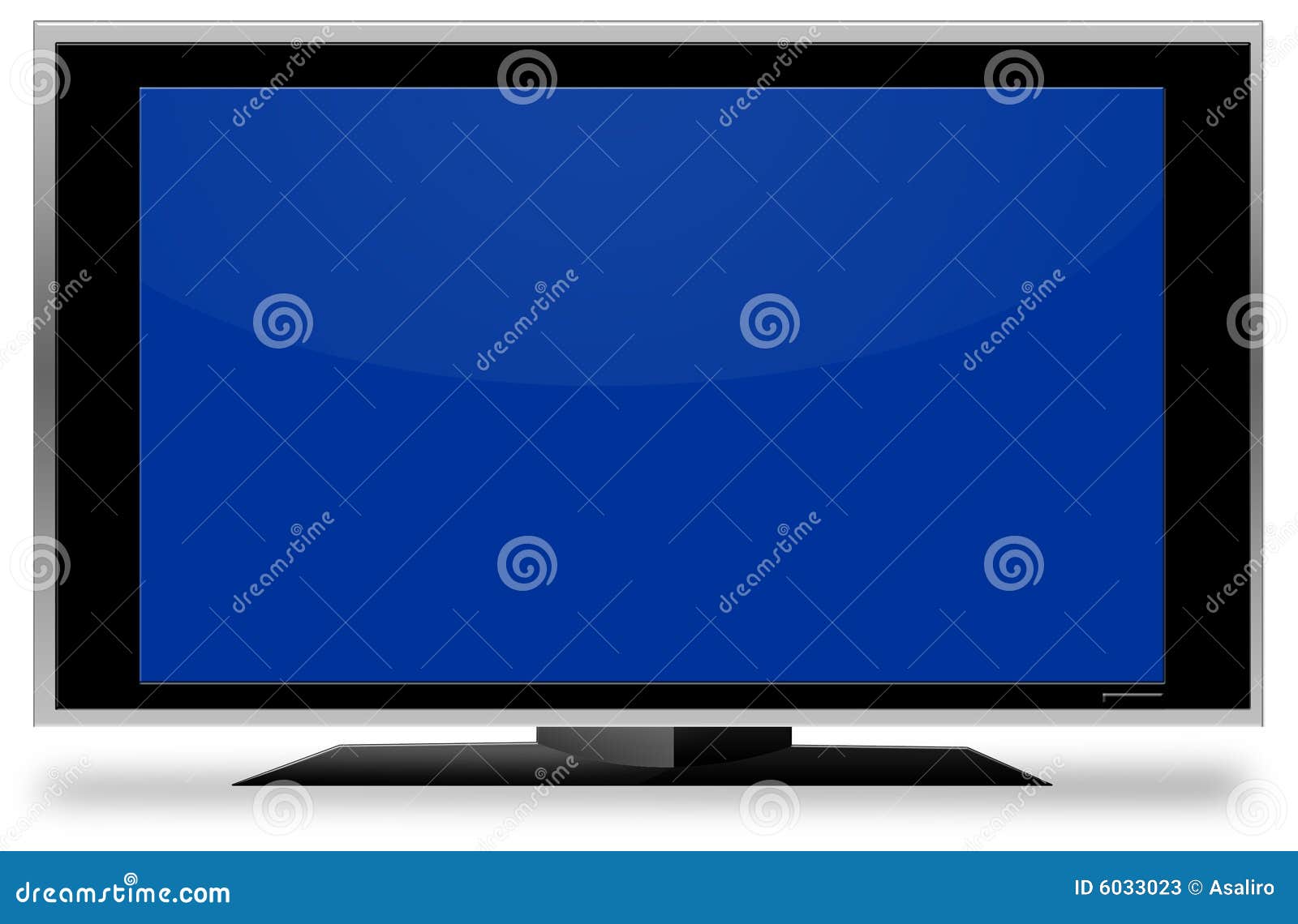 TV Big blue Screen stock image. Image of monitor, television - 6033023