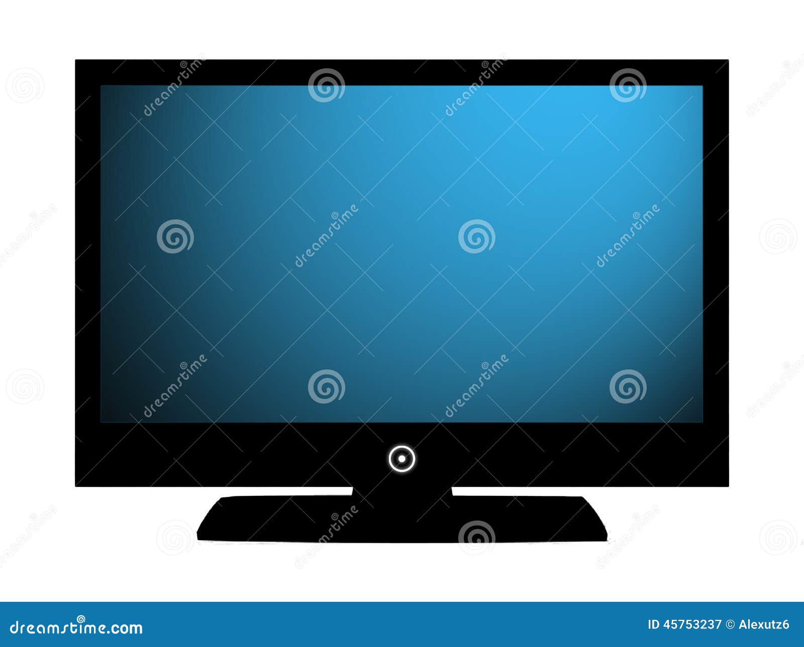 TV Blue Screen stock illustration. Illustration of electronics - 45753237