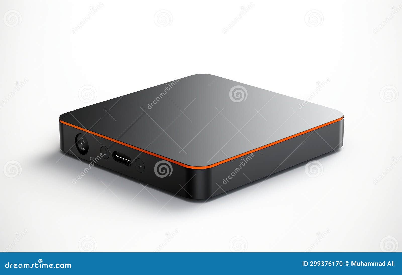 TV Box Device on White Background Stock Illustration - Illustration of ...