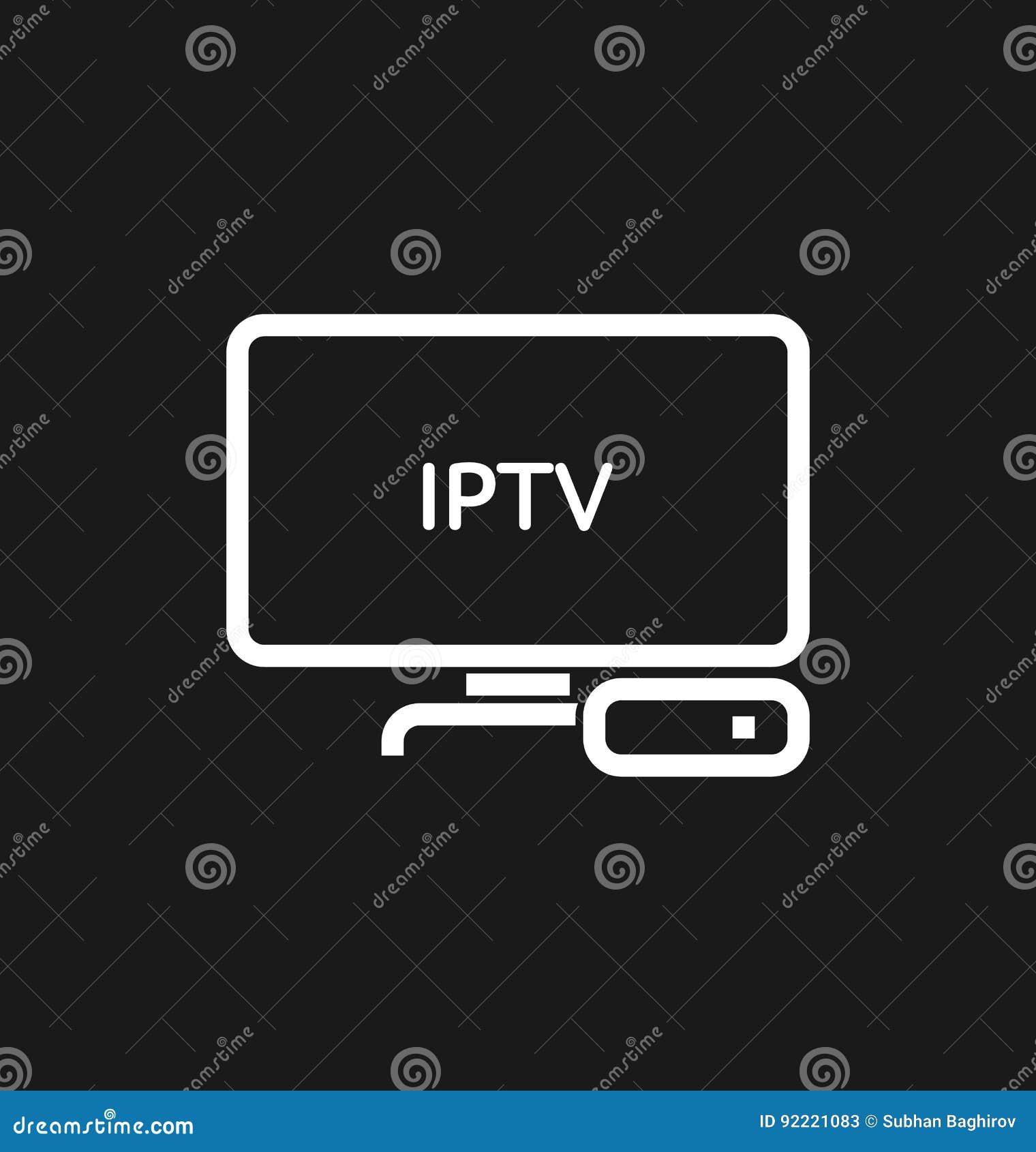 TV Box / IPTV Icon. Cartoon Vector | CartoonDealer.com #92221121